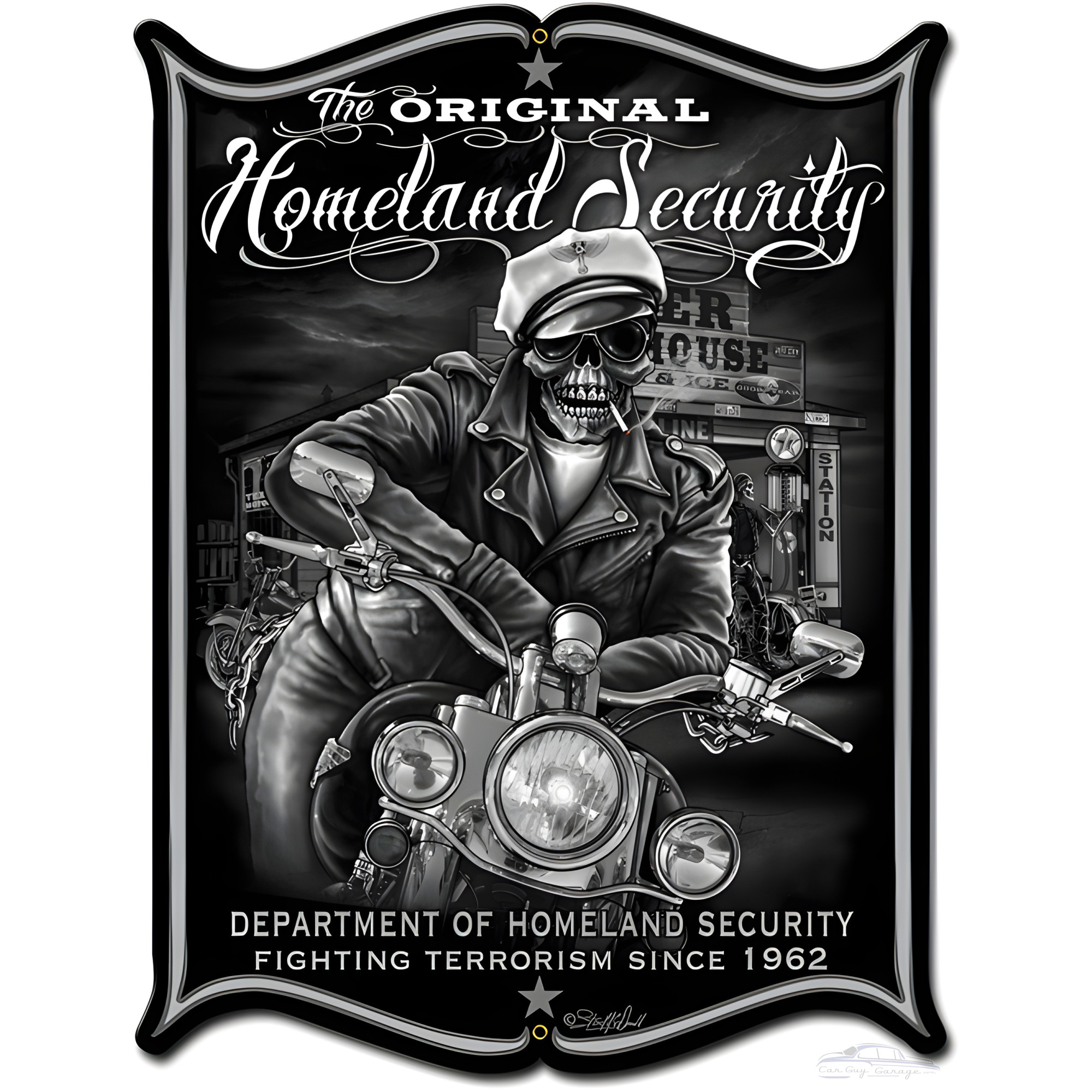 Homeland Security Metal Sign - Durable 18" x 24" American Steel