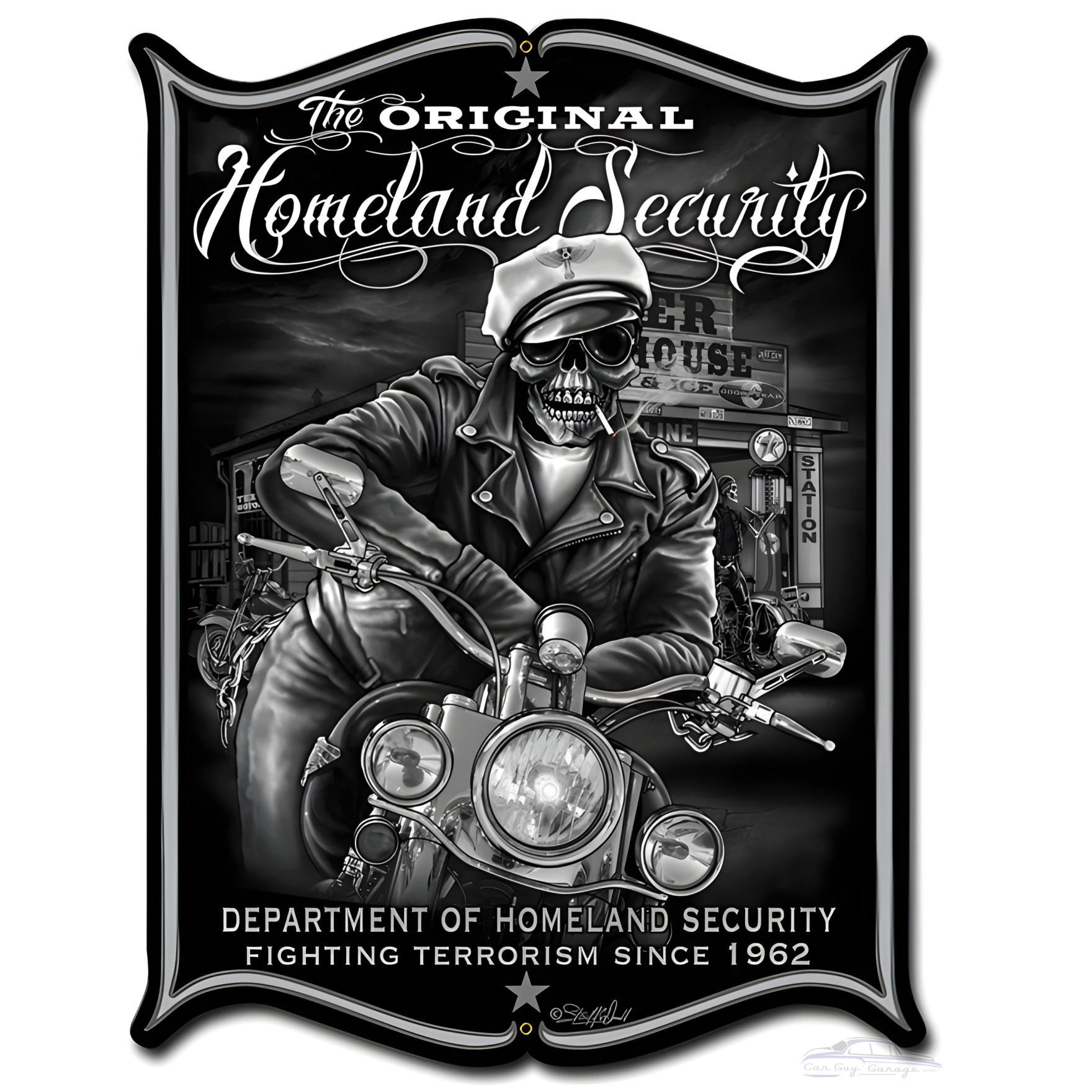 Homeland Security Metal Sign - Durable 14" x 19" Wall Decor