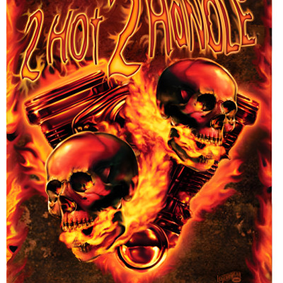2 Hot 2 Handle Metal Sign - 12"x18" Vintage Wall Decor