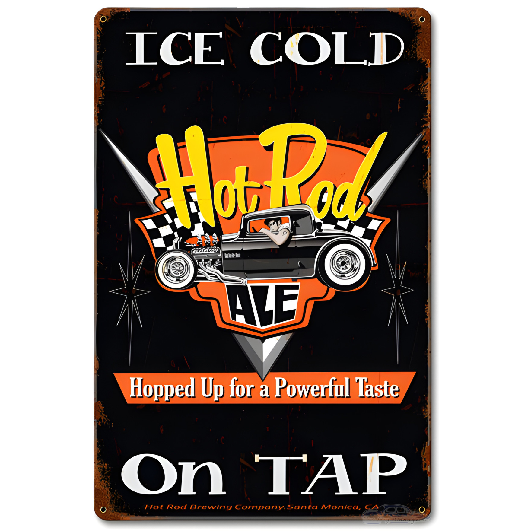 Ice Cold Ale on Tap Metal Sign - Vintage 12"x18" USA Made
