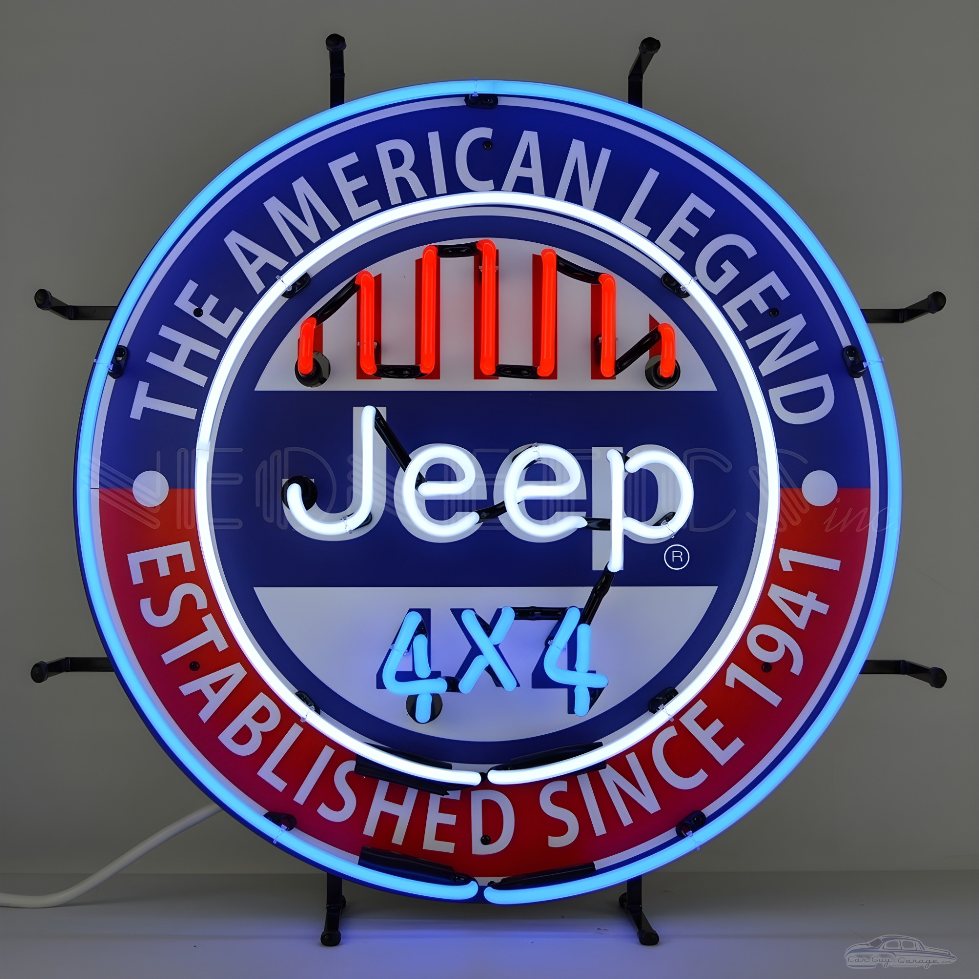 Jeep 4x4 Neon Sign - Iconic American Legend, 24" Diameter