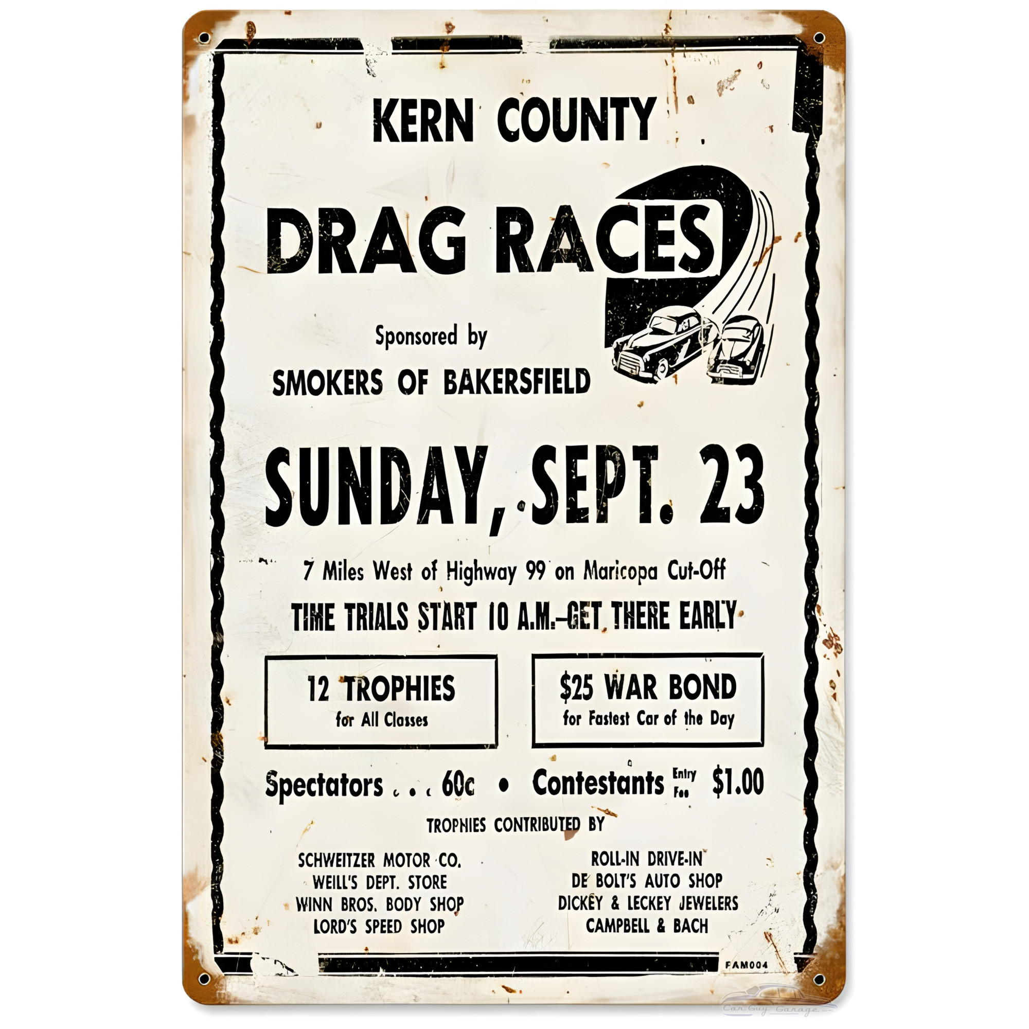 Kern County Vintage Metal Sign - 18"x12" - Made in USA