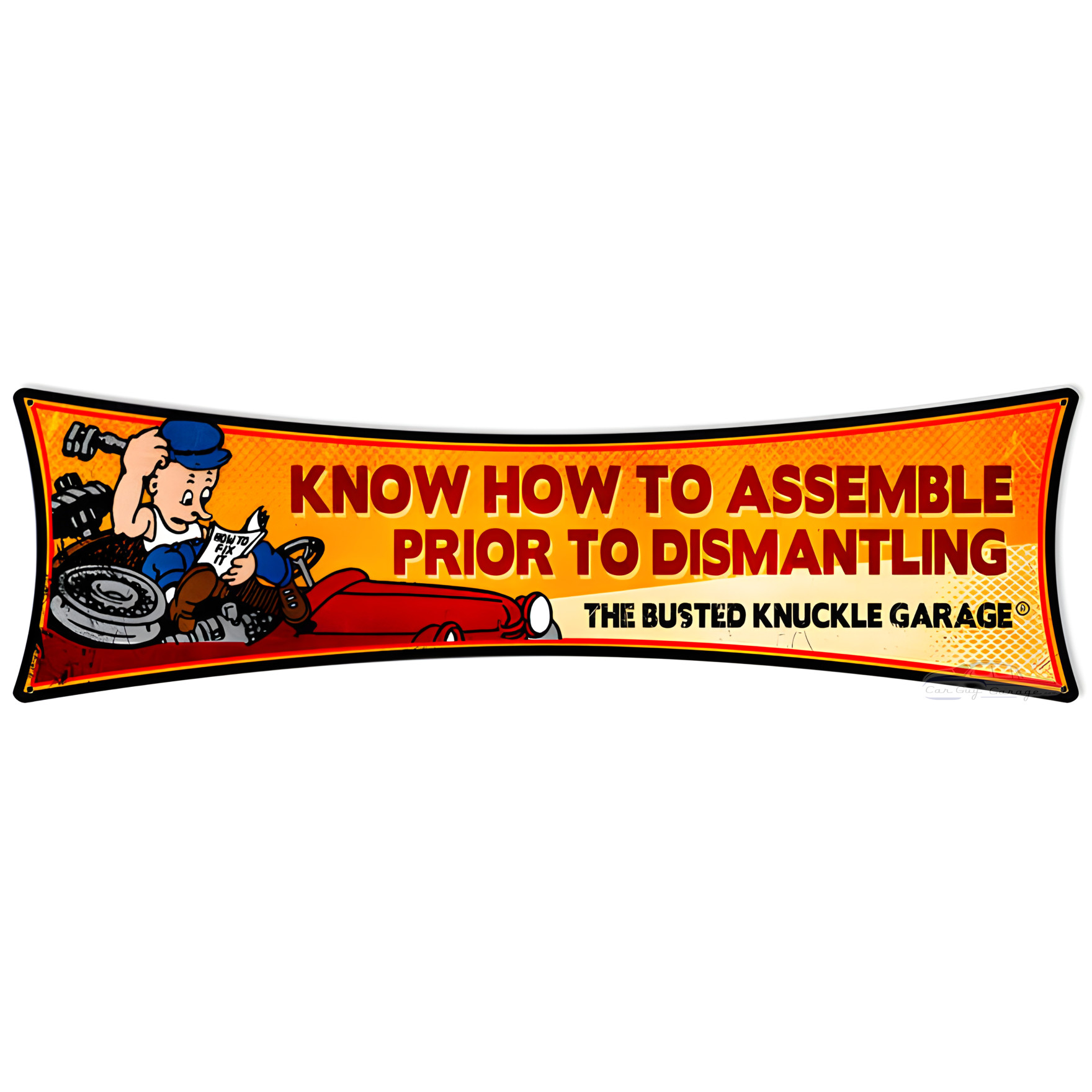 Know How to Assemble Sign - Durable 22"x6" Metal Decor