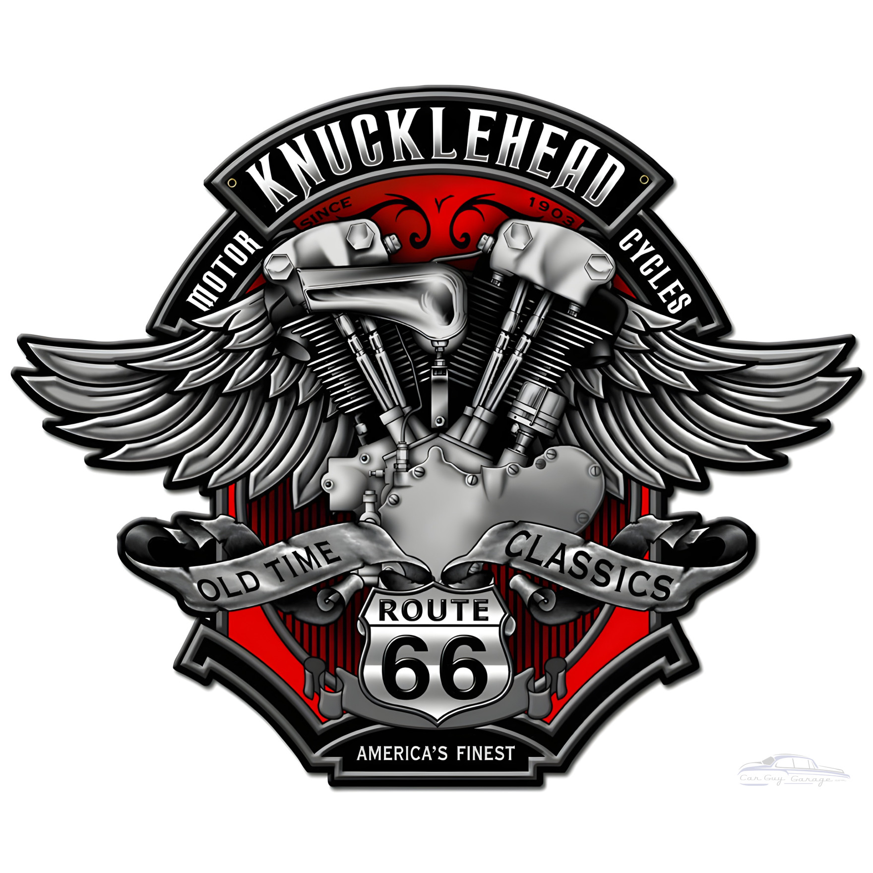 Knuckle Metal Sign - 14"x12" - Durable, Vintage Garage Decor