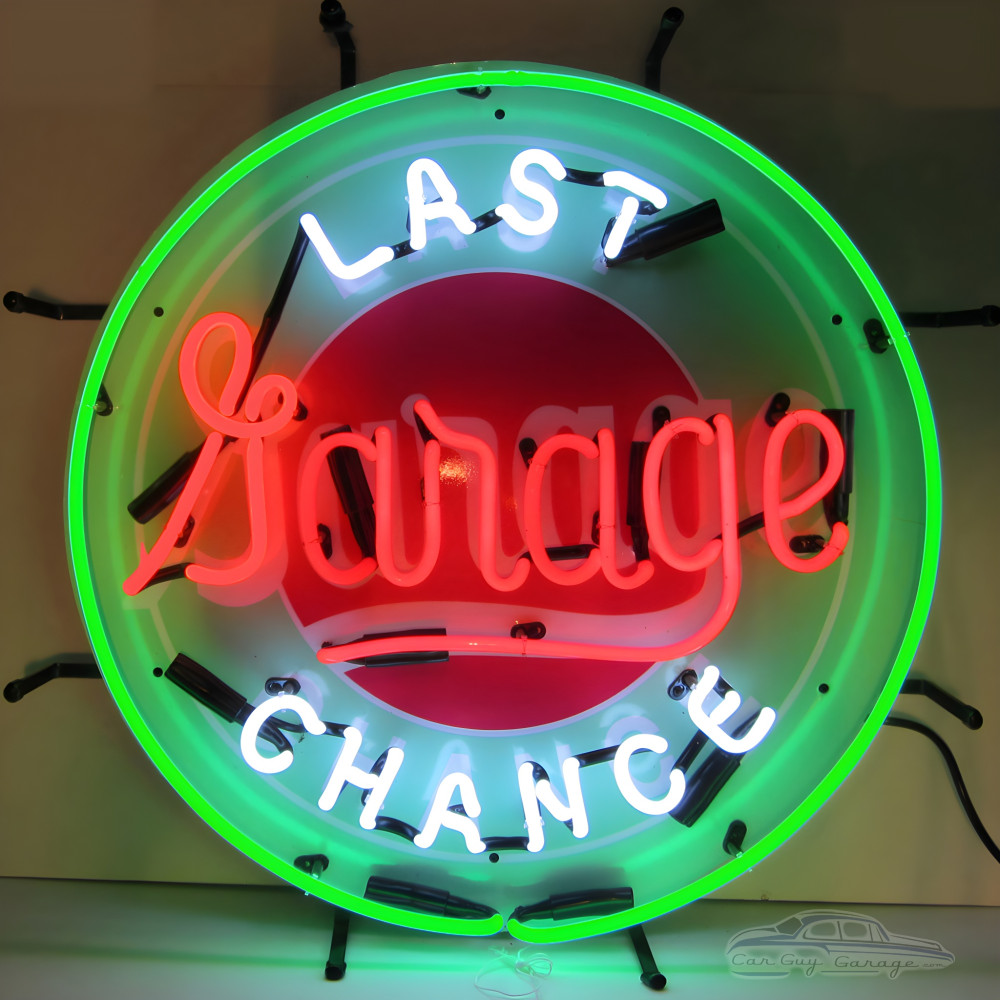 Last Chance Garage Neon Sign - Vintage Retro Indoor Decor