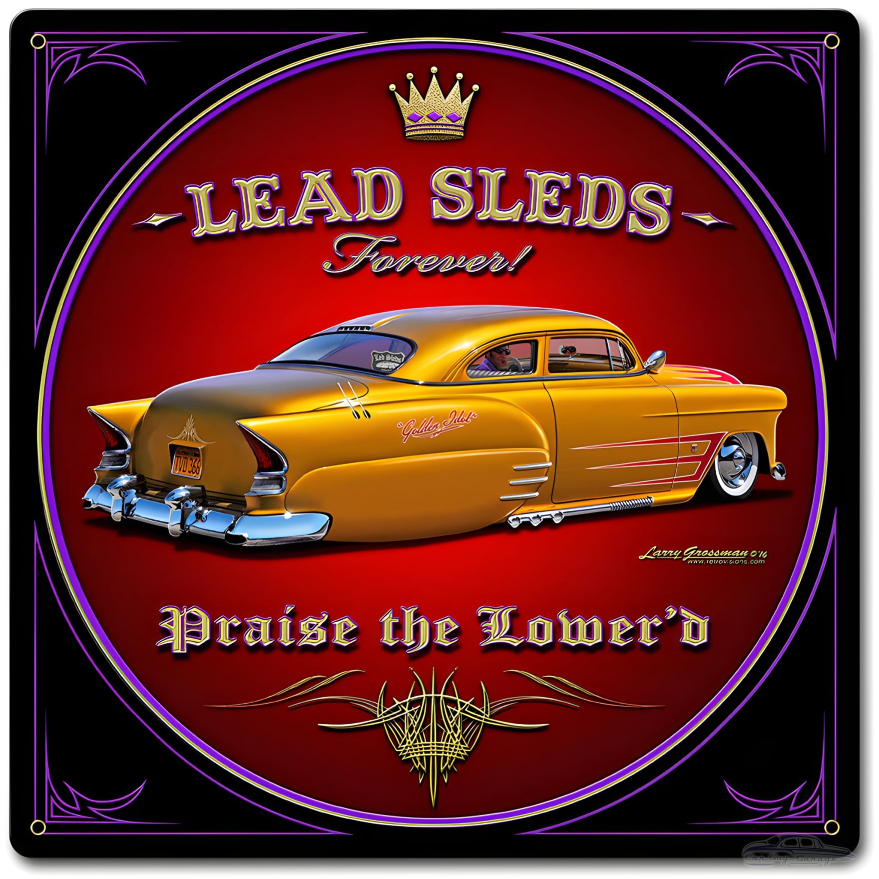 Lead Sleds Forever Satin Metal Sign - Vintage Garage Decor