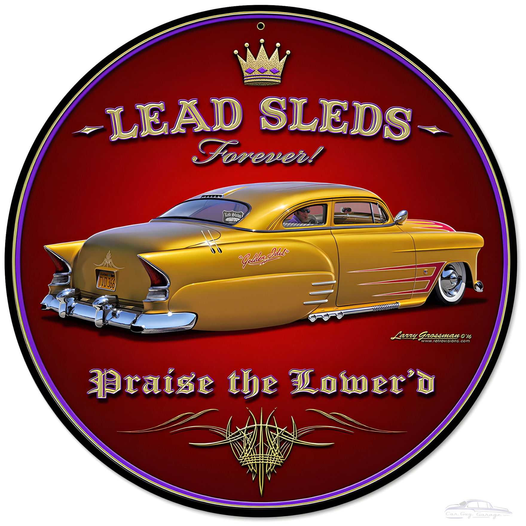 Lead Sleds Forever Round Metal Sign - 28" Durable Steel