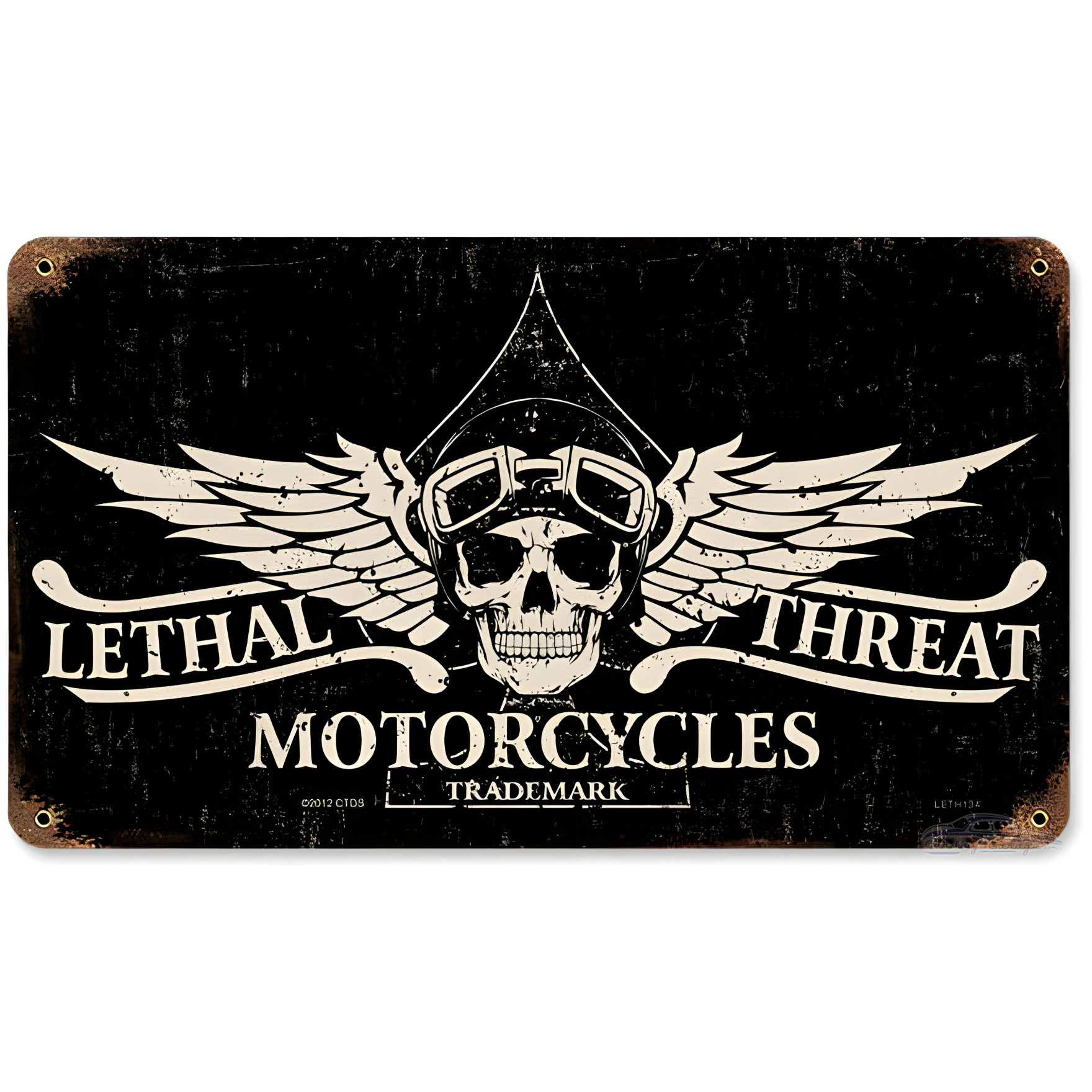 Lethal Motorcycles Metal Sign - Vintage Style, Durable, USA Made