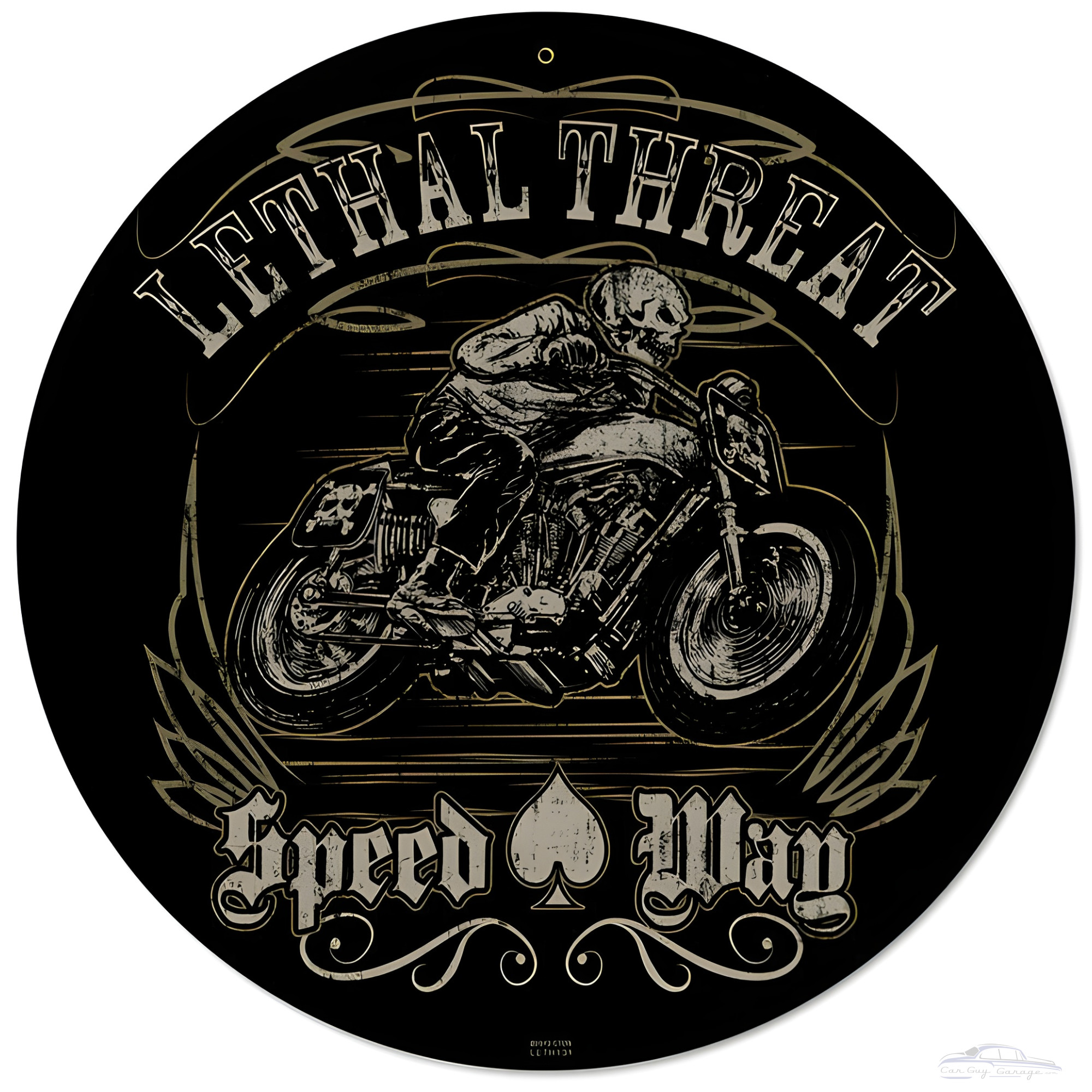 Lethal Speedway Metal Sign - 14" Round, Durable USA Made Decor