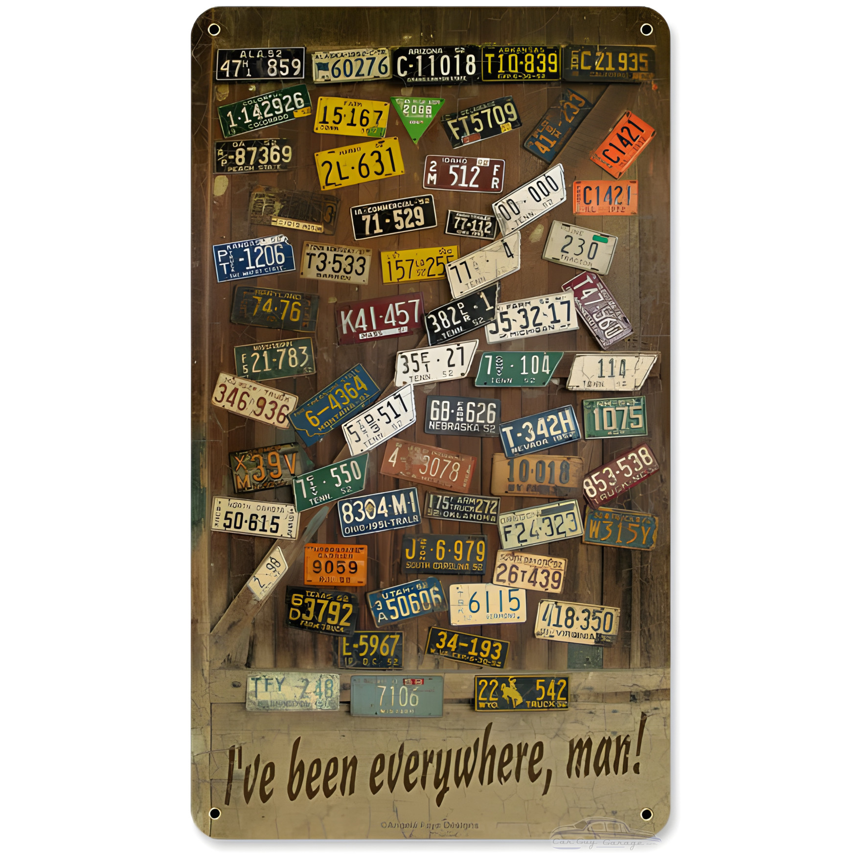 Unique 8"x14" License Plates Metal Sign - Made in USA