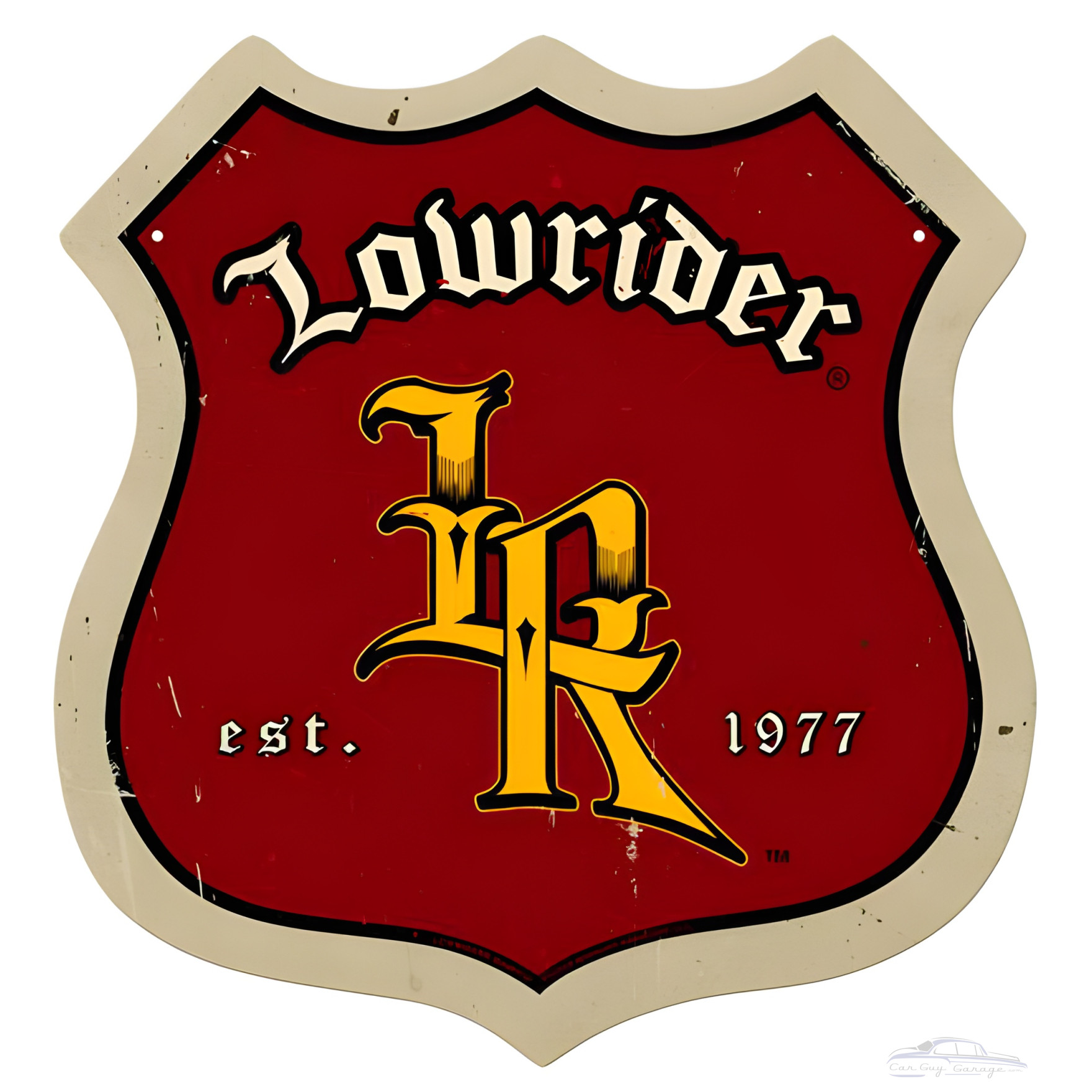 Lowrider Roadsign Shield Metal Sign - 15"x15" - Made in USA