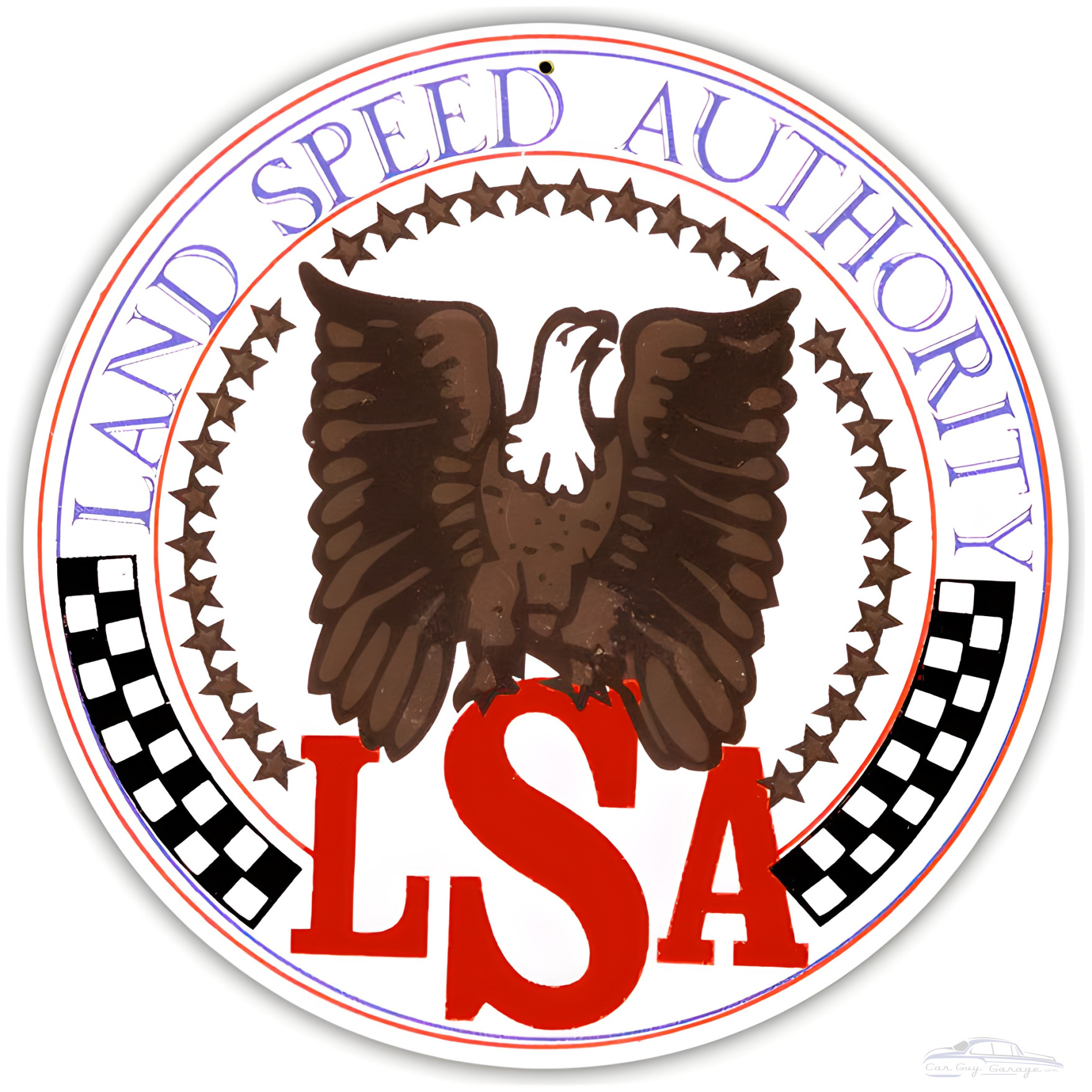 LSA Sign - 14" Round Metal, Perfect for Garage or Man Cave Decor