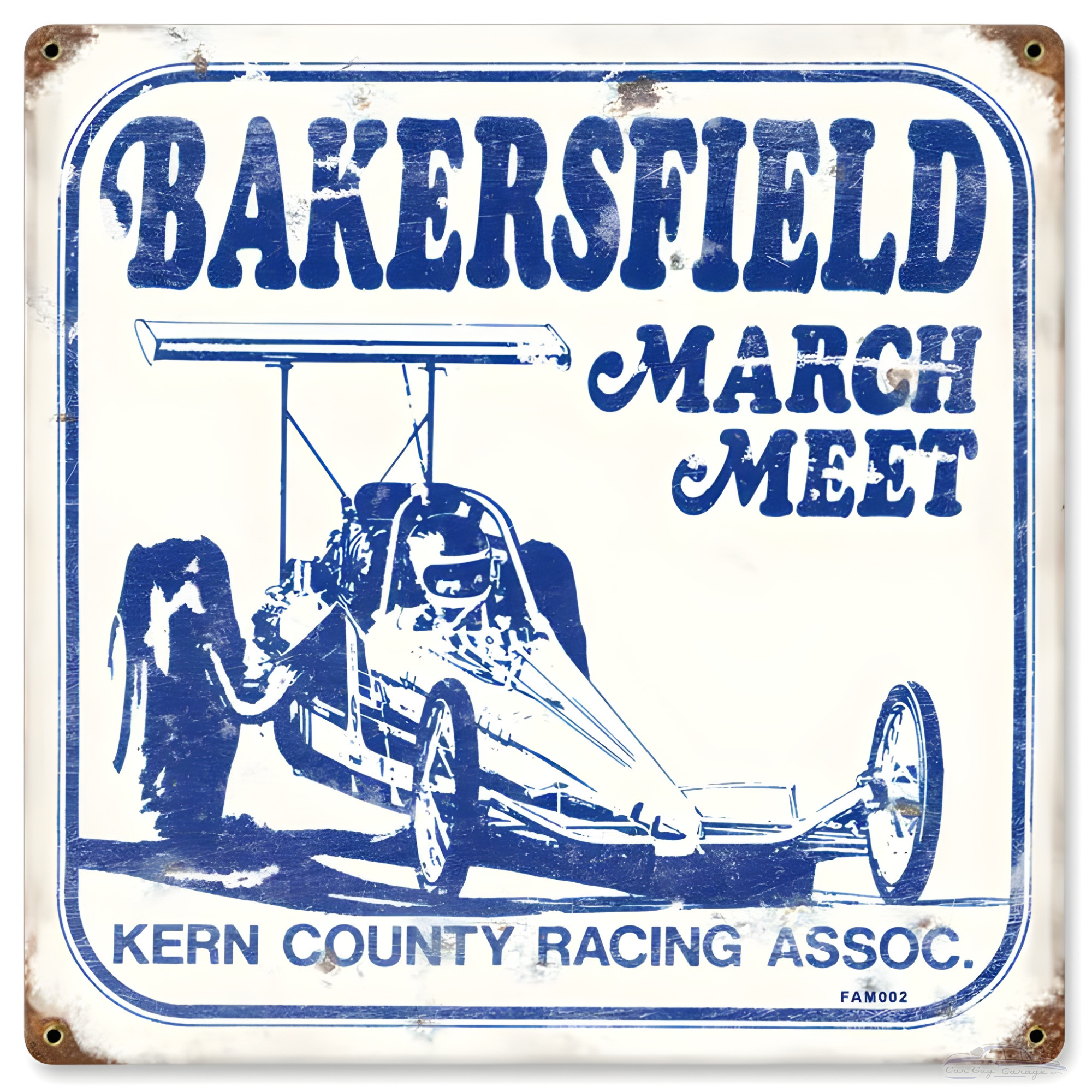 Vintage March Meet Metal Sign - 12"x12" - Made in USA
