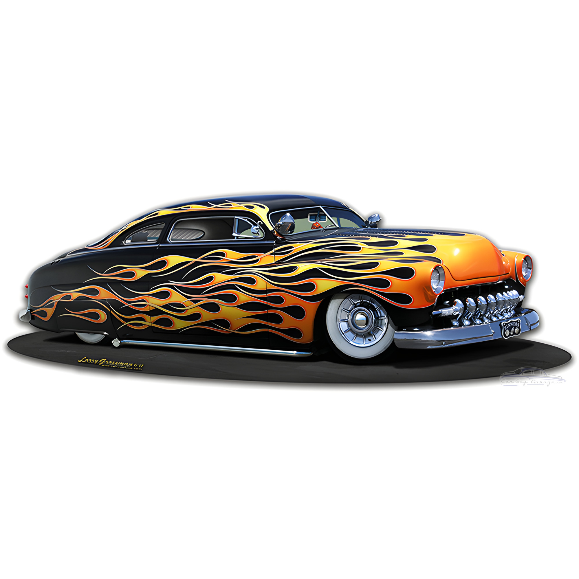 1949 Merc Kustom Metal Sign - 18"x6" - Classic Car Decor