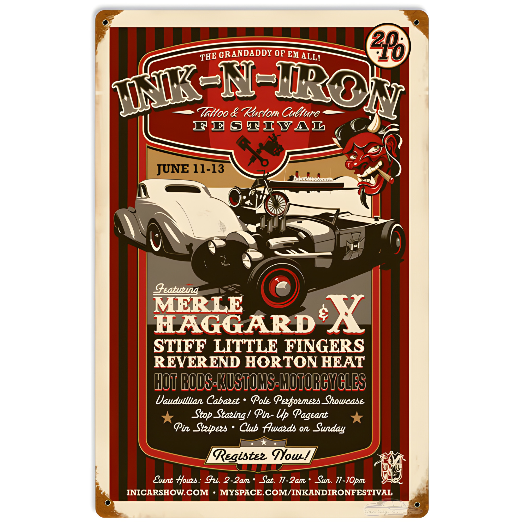 Merle Haggard Metal Sign - Vintage 12"x18" USA Made Steel