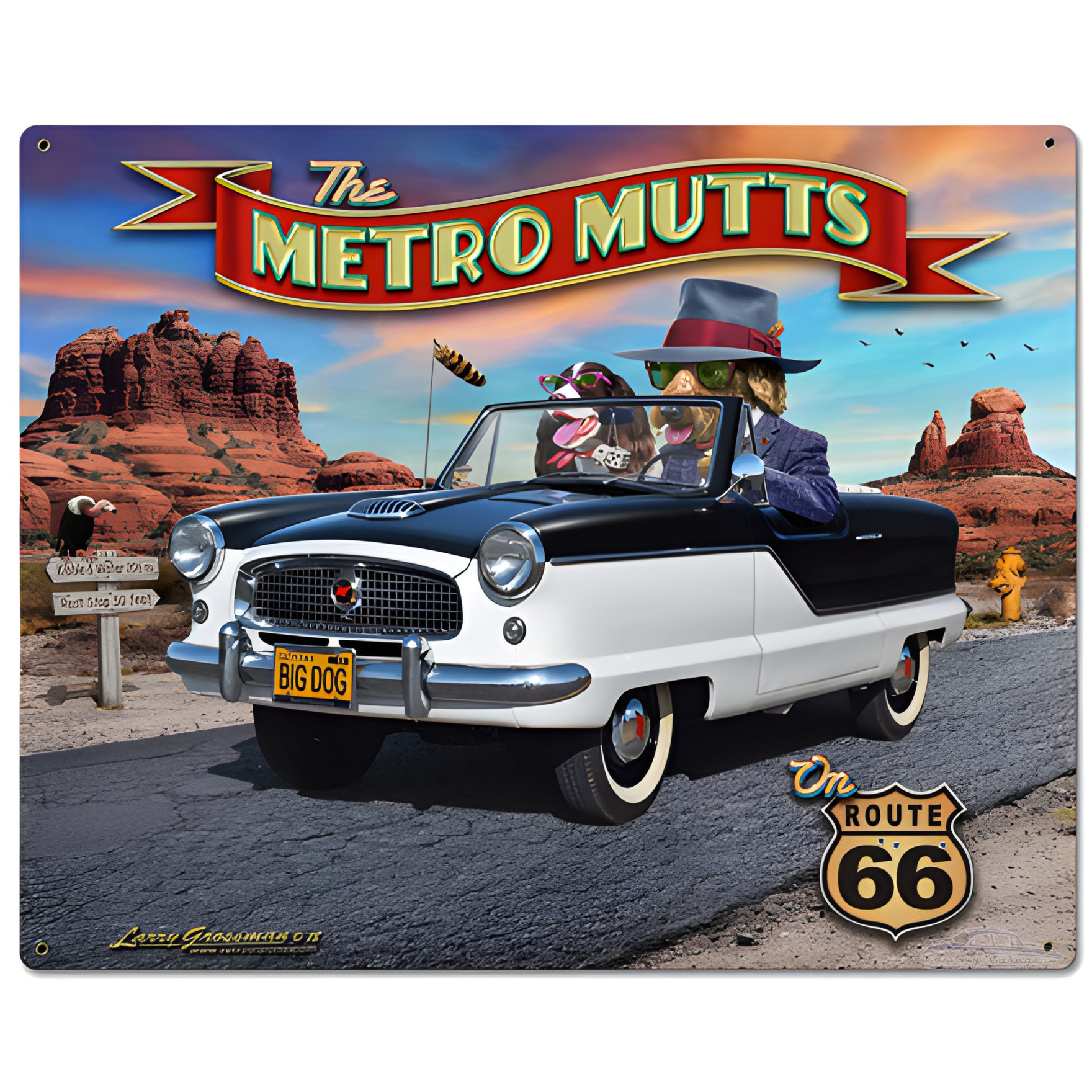 Metro Mutts Metal Sign - 24"x30" Durable Wall Decor USA Made