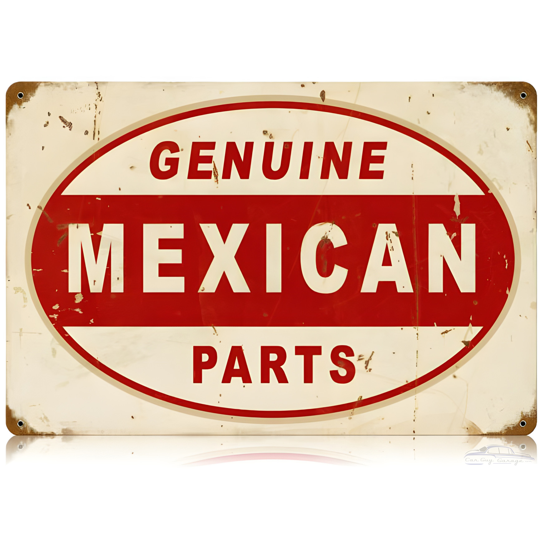 Vintage Mexican Parts Metal Sign - 12" x 18" - Made in USA
