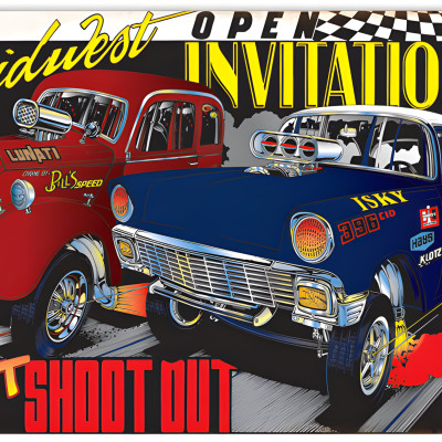 Midwest Open Invitational Metal Sign - Vintage Garage Decor