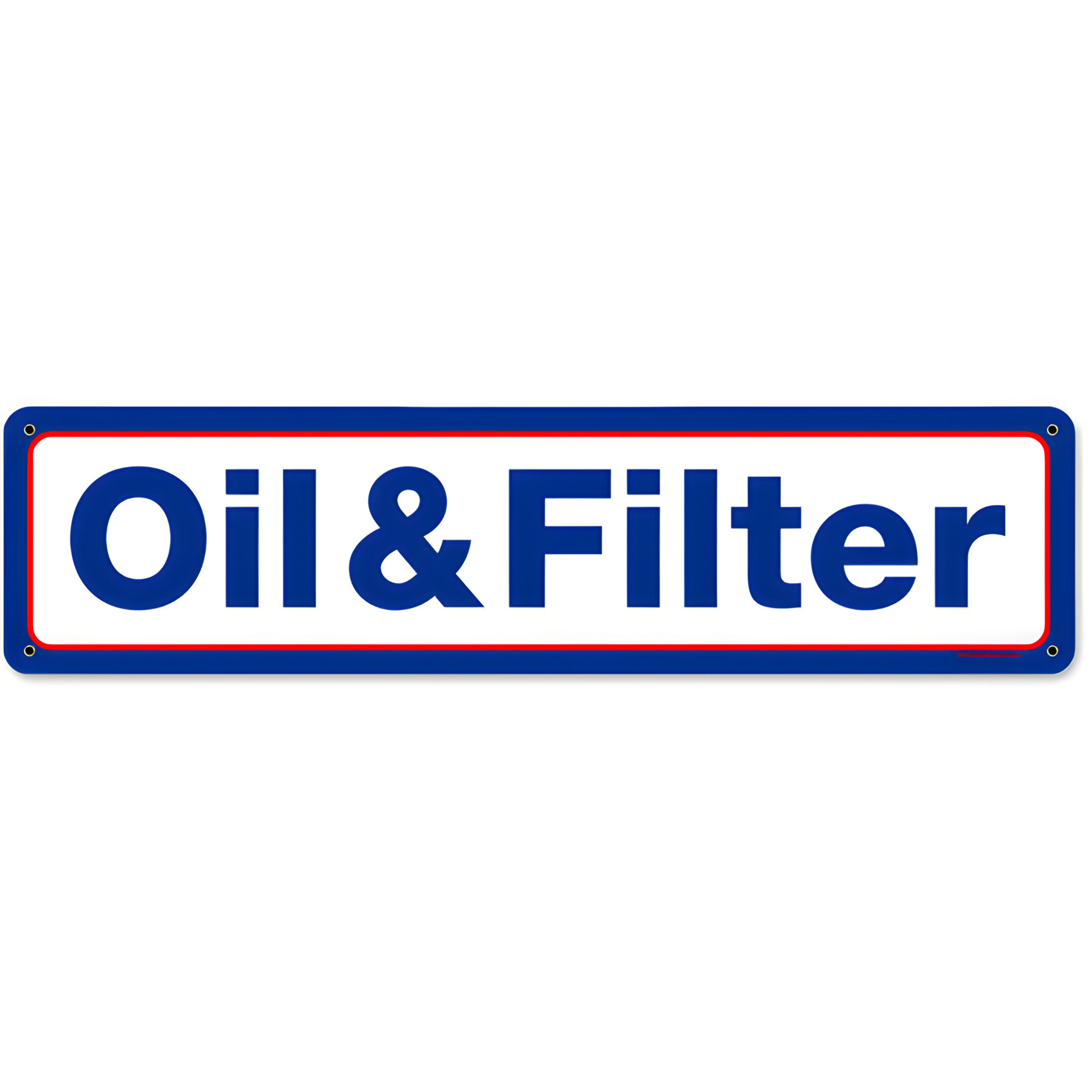 Mobil Oil & Filter Metal Sign - Vintage 20"x5" USA Made
