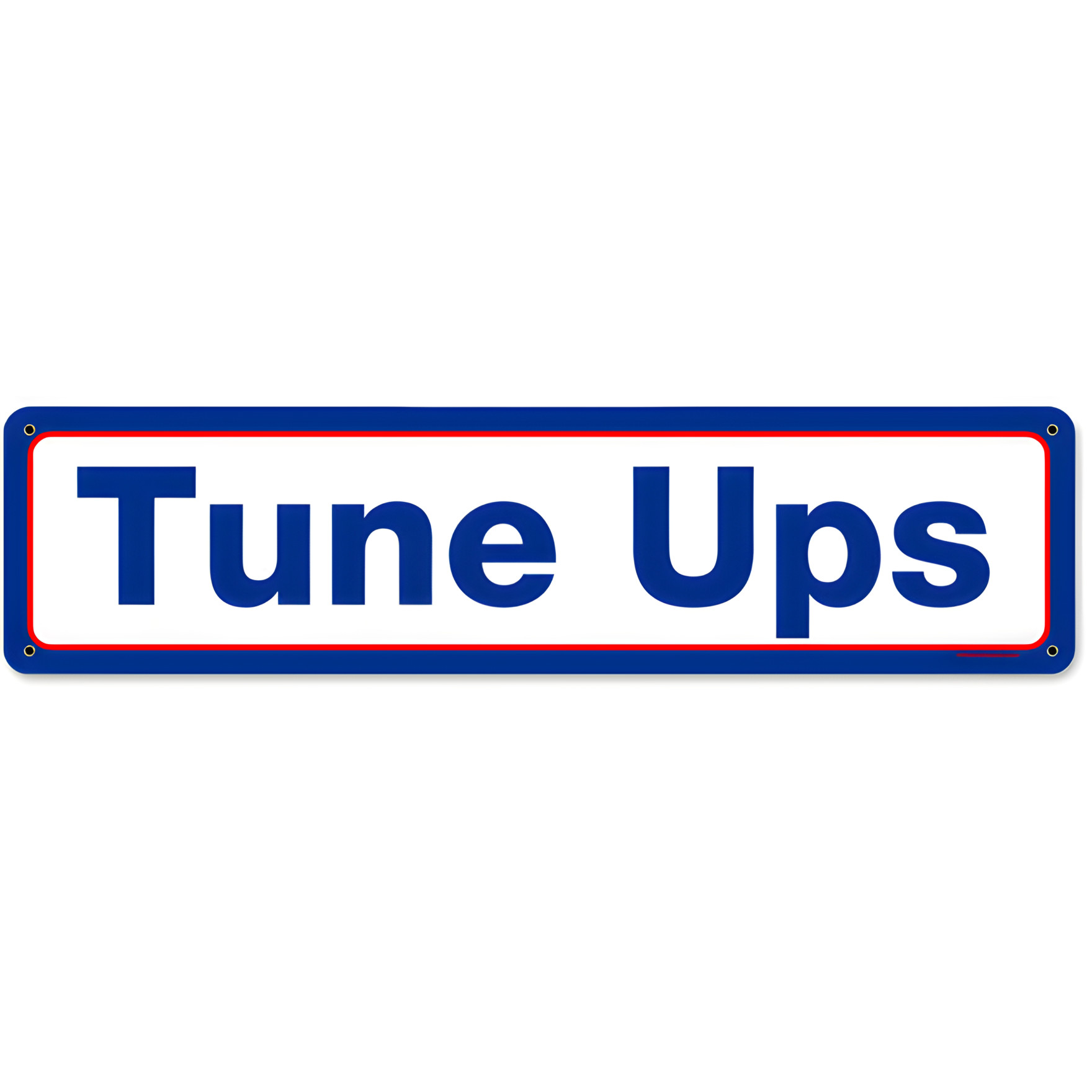 Vintage Mobil Tune Ups Metal Sign - 20"x5" - Made in USA