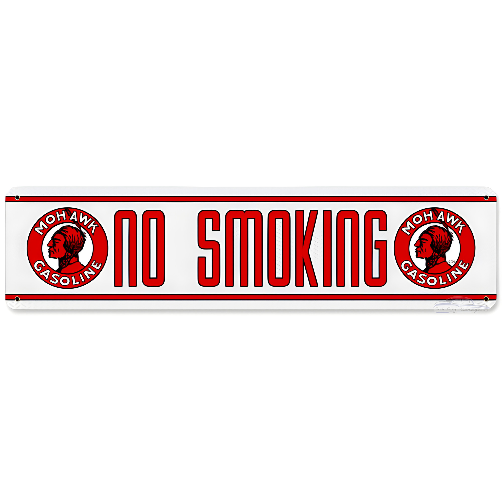 Mohawk No Smoking Metal Sign - Durable 20"x5" Wall Art