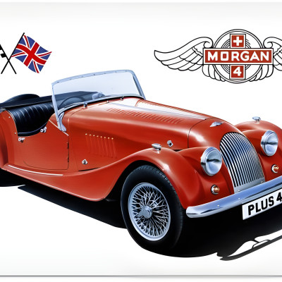 Morgan Auto Sign - Vintage 18"x12" Metal, Made in USA