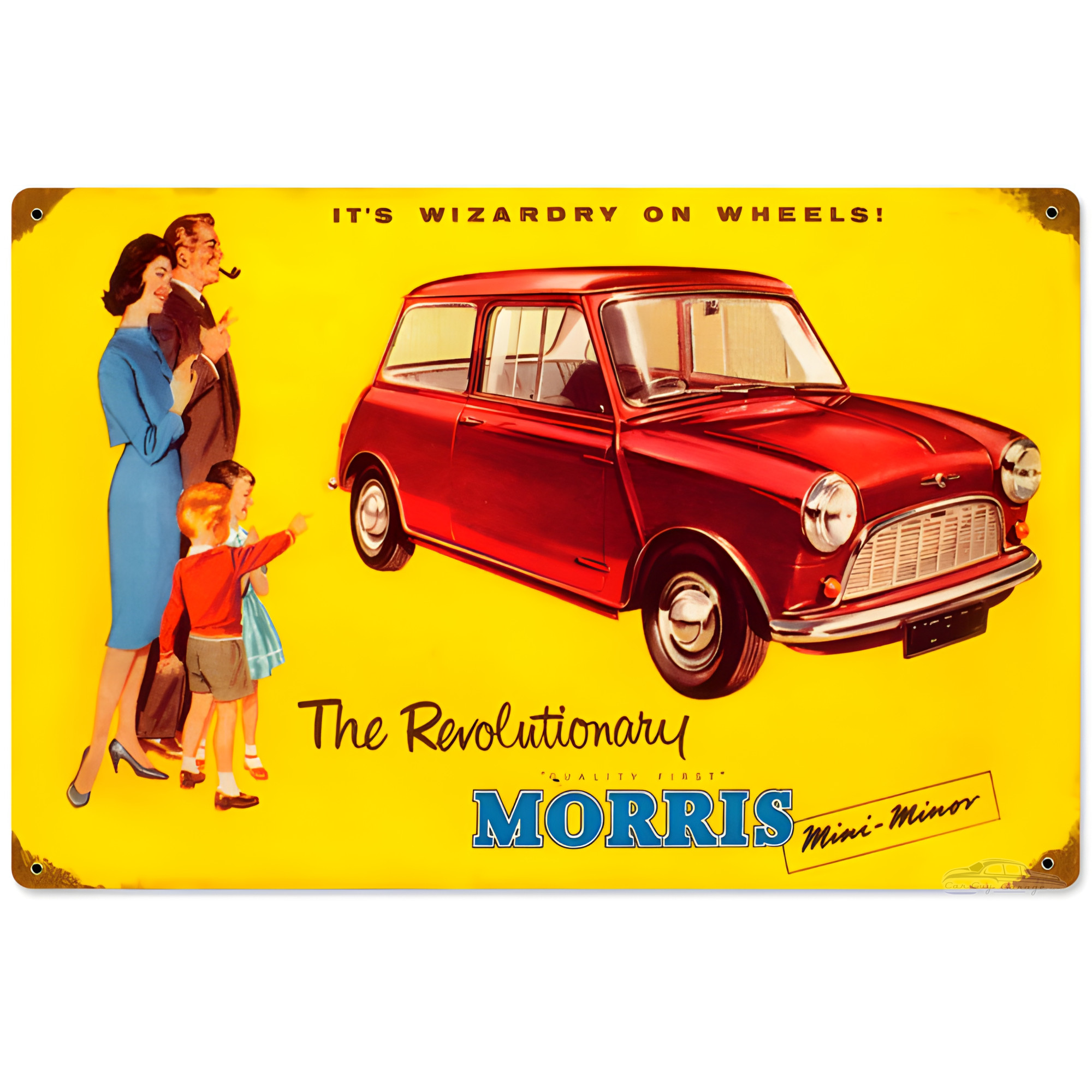 Morris Car Sign - Vintage Metal, 18"x12", Made in USA