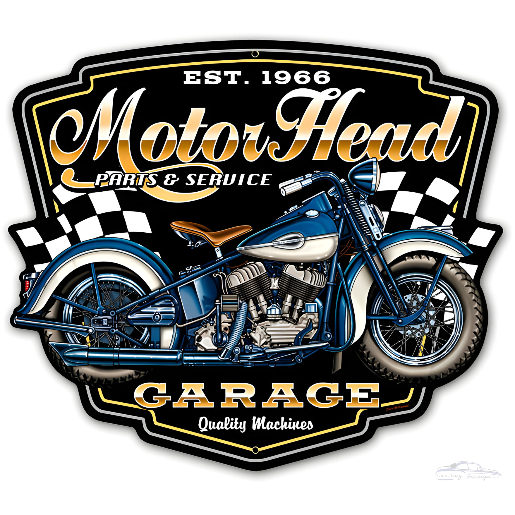 Motorhead Metal Sign - 16"x16" Heavy Gauge Steel, USA Made