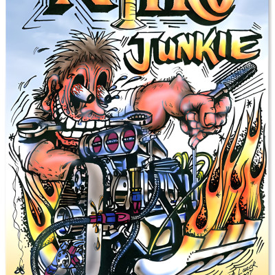 Nitro Junkie Metal Sign - 12"x18" - Industrial Style Decor