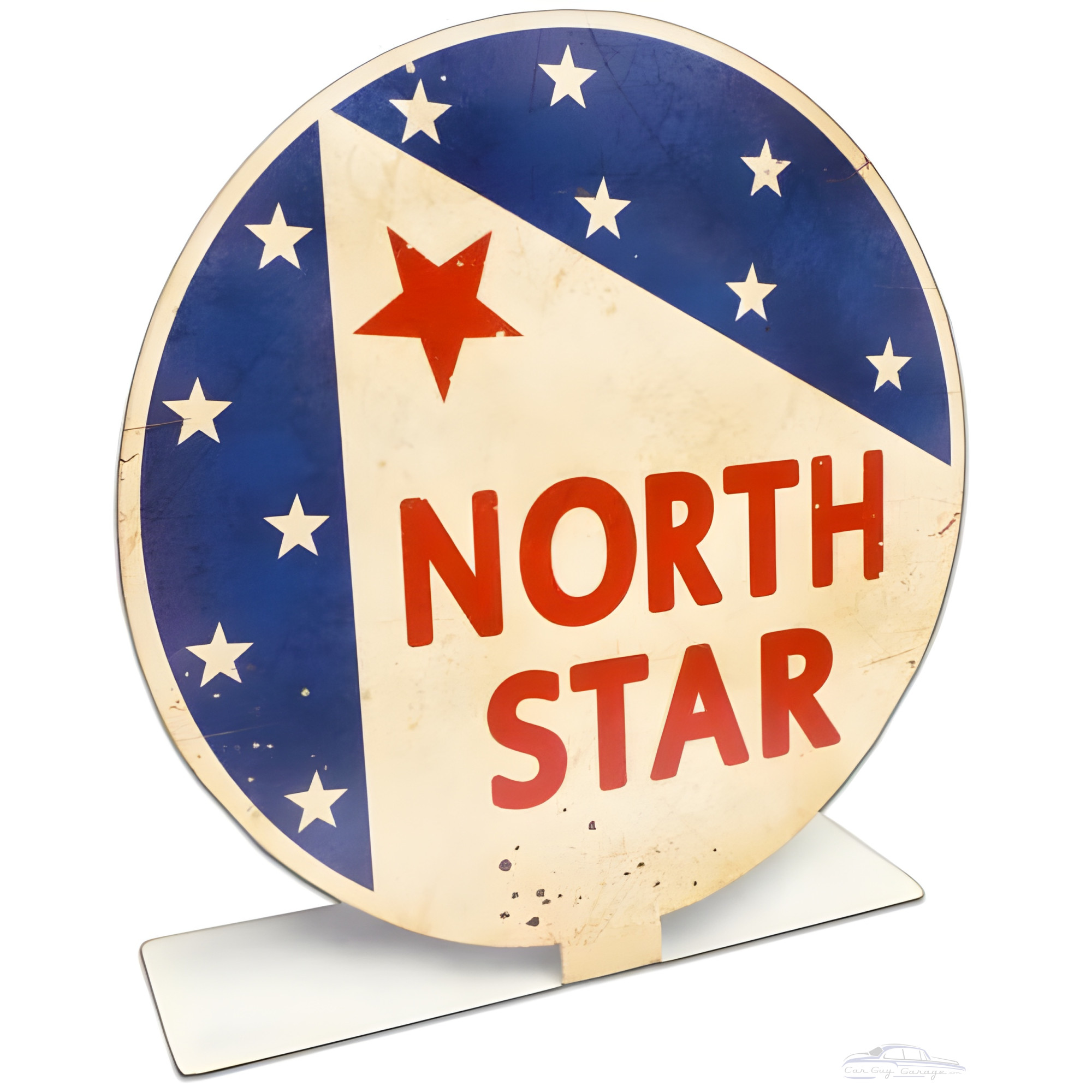 Vintage North Star Gas Topper Metal Sign - 8"x8" - USA Made