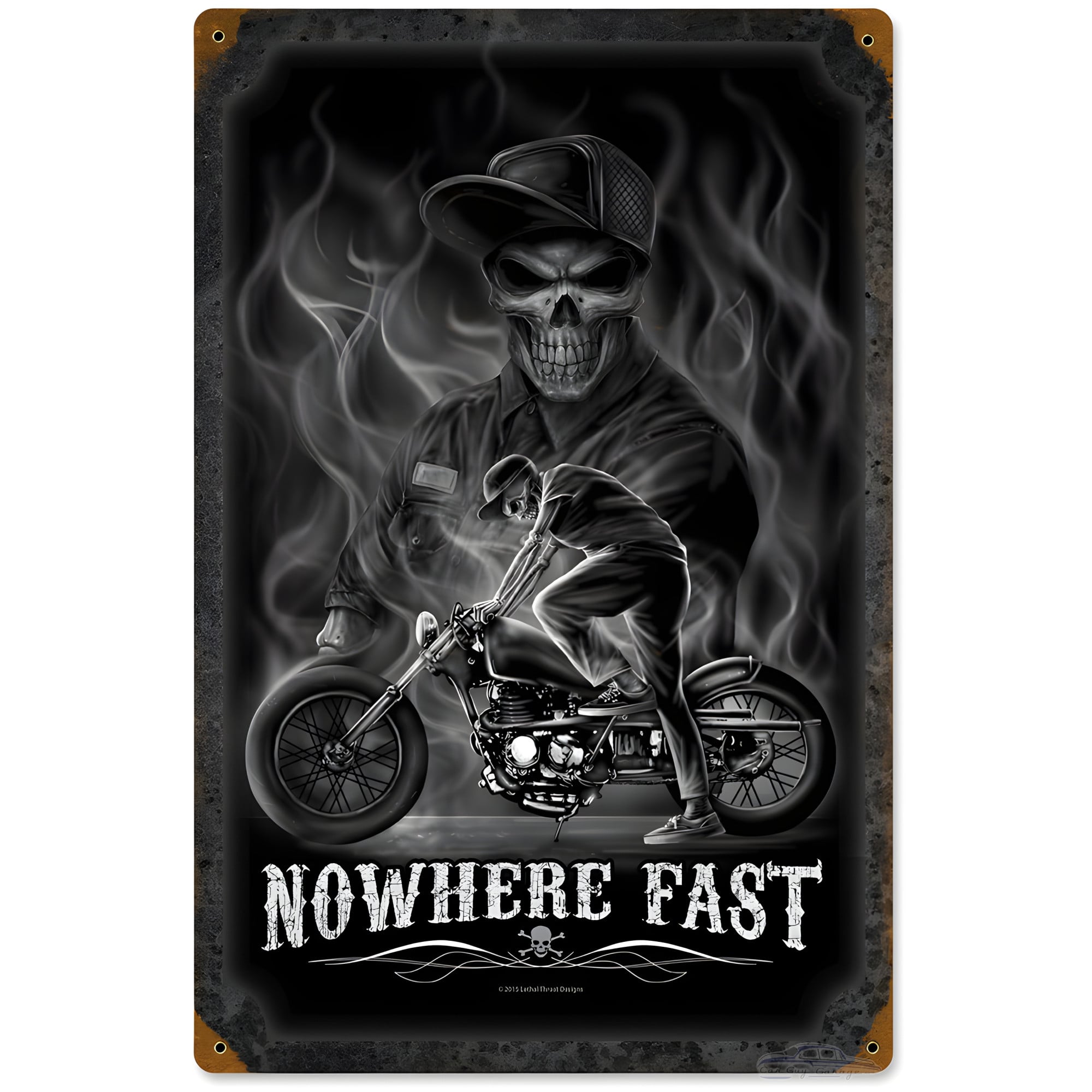 Nowhere Fast Metal Sign - 12"x18" Heavy Gauge Steel USA Made