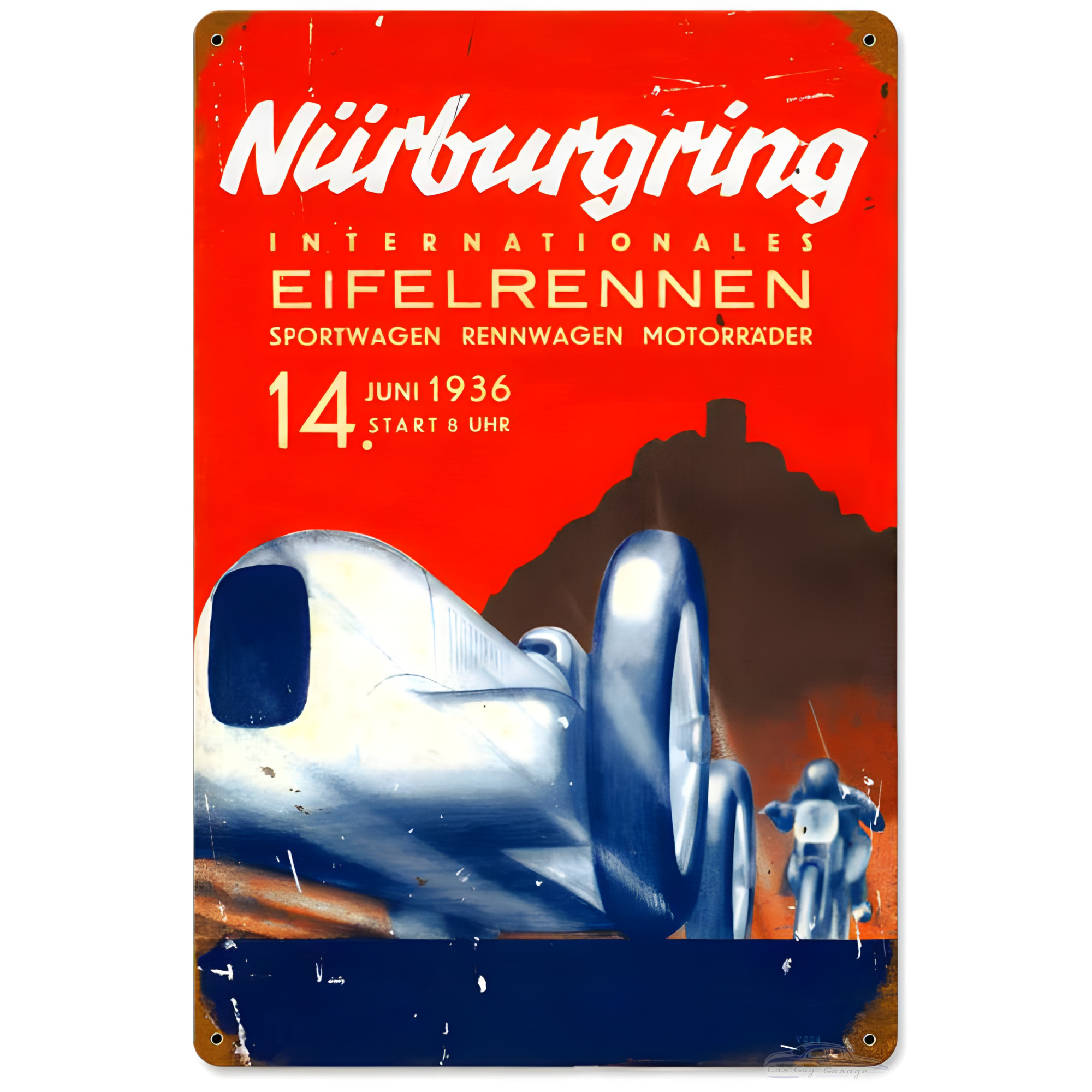 Nurburgring Metal Sign - Vintage 18"x12" Wall Decor for Fans