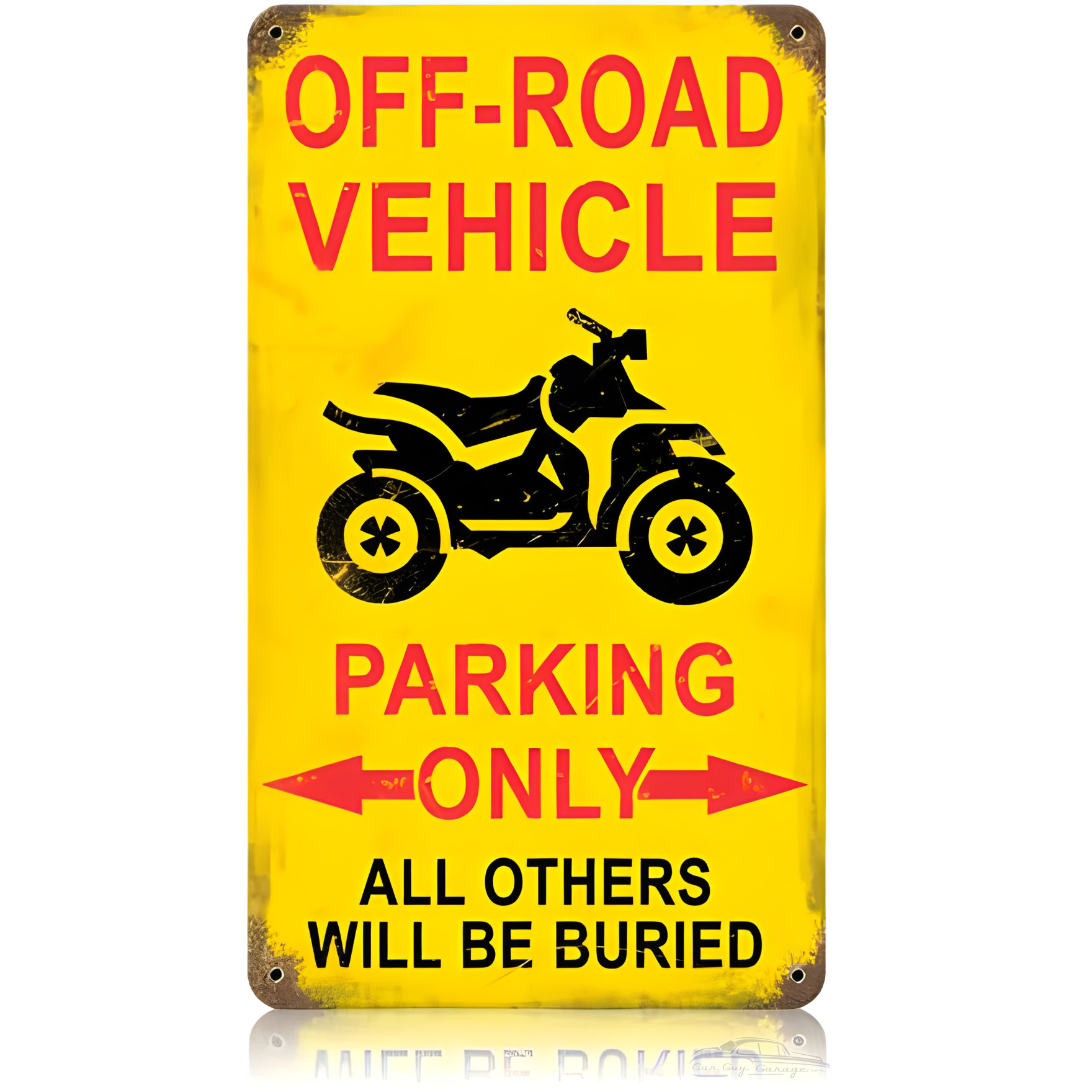 Off-Road Parking Metal Sign - Vintage Decor, 8" x 14"