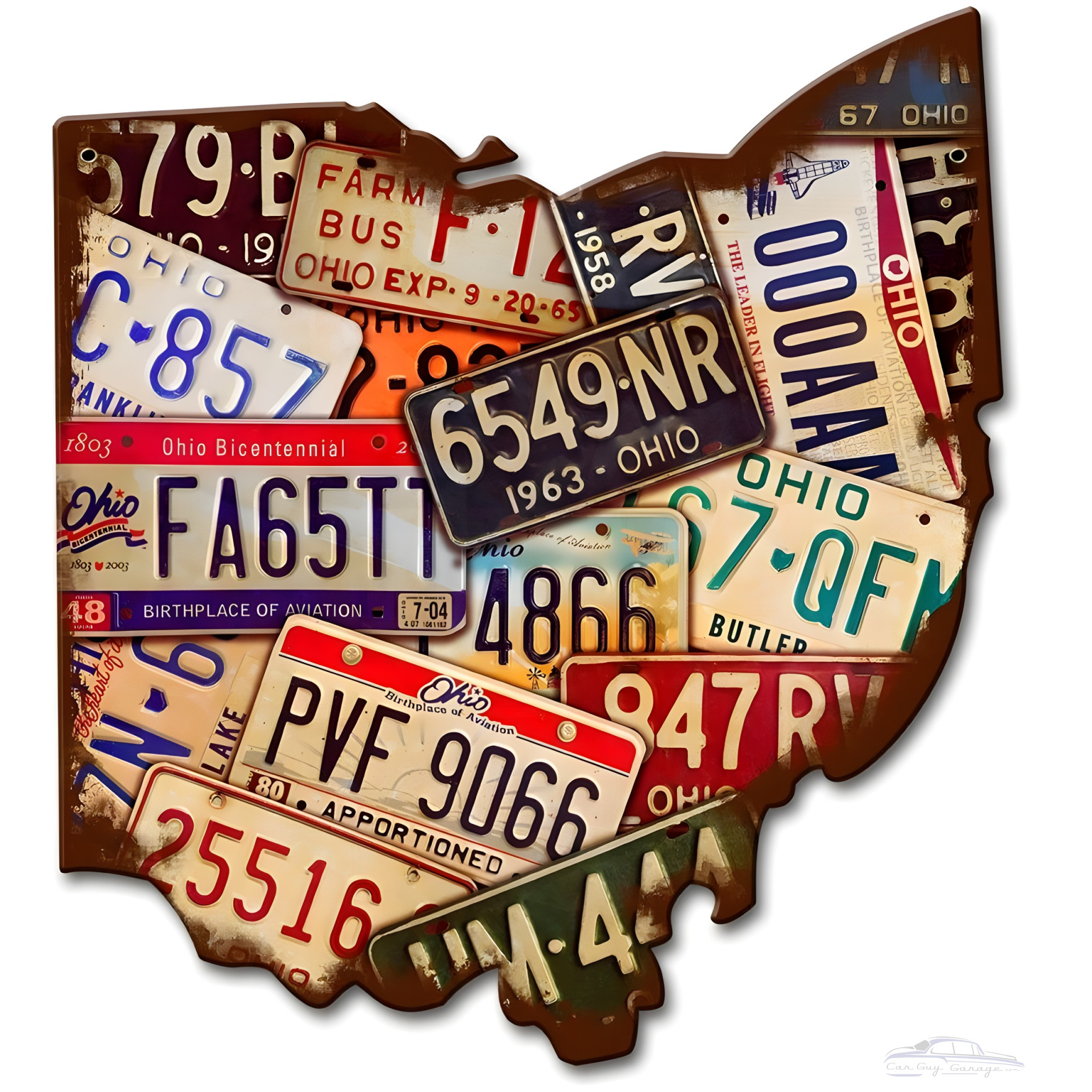 Ohio License Plates Metal Sign - 11"x13" - Made in USA
