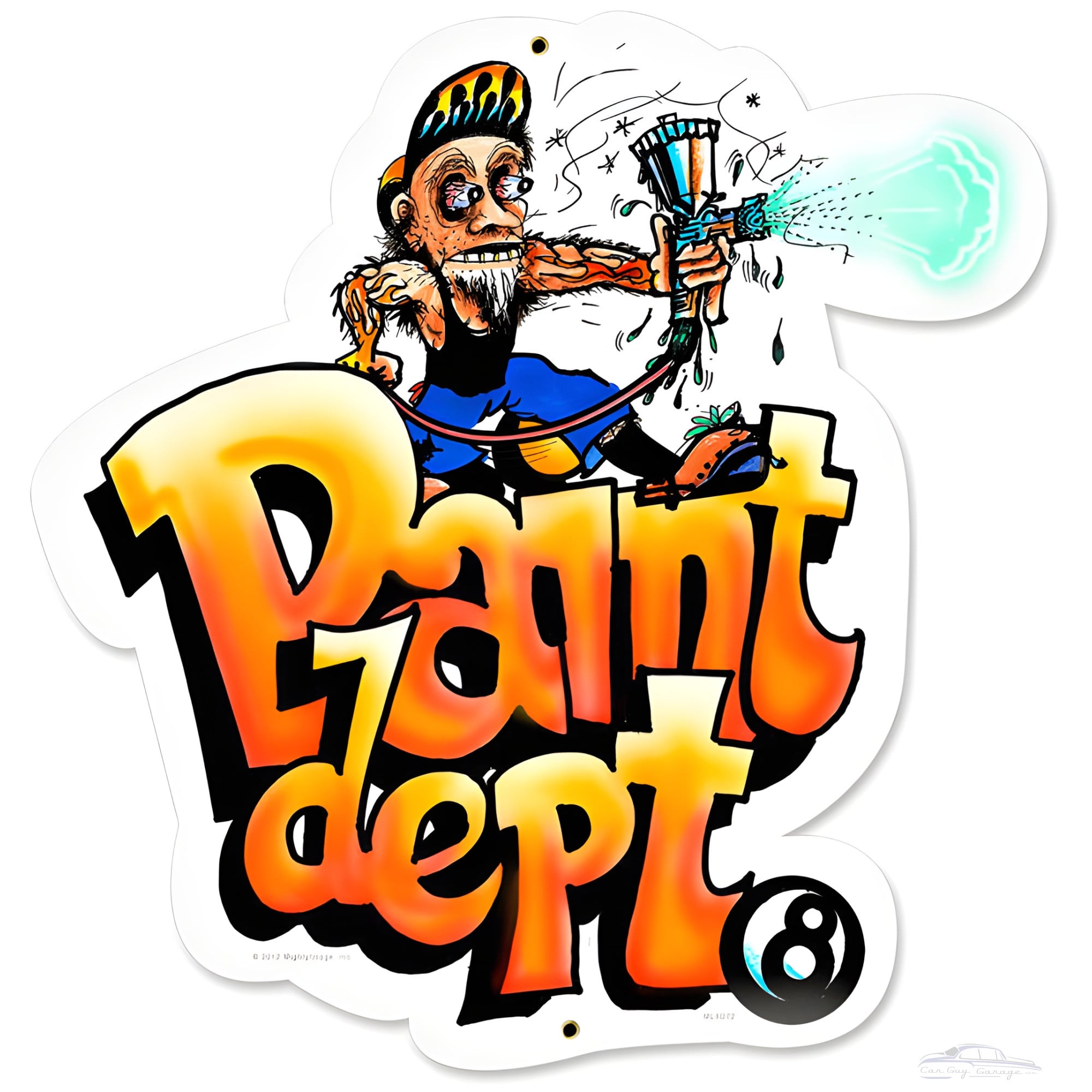 Paint Dept Metal Sign - 17"x18" - Heavy Gauge Steel, USA Made