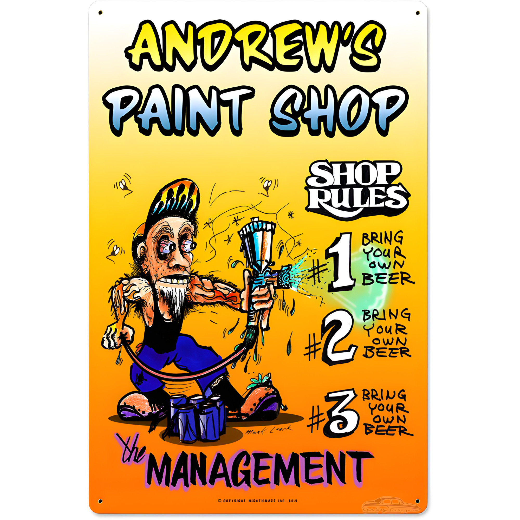 Vintage Painter Shop Metal Sign - 16"x24" - Made in USA