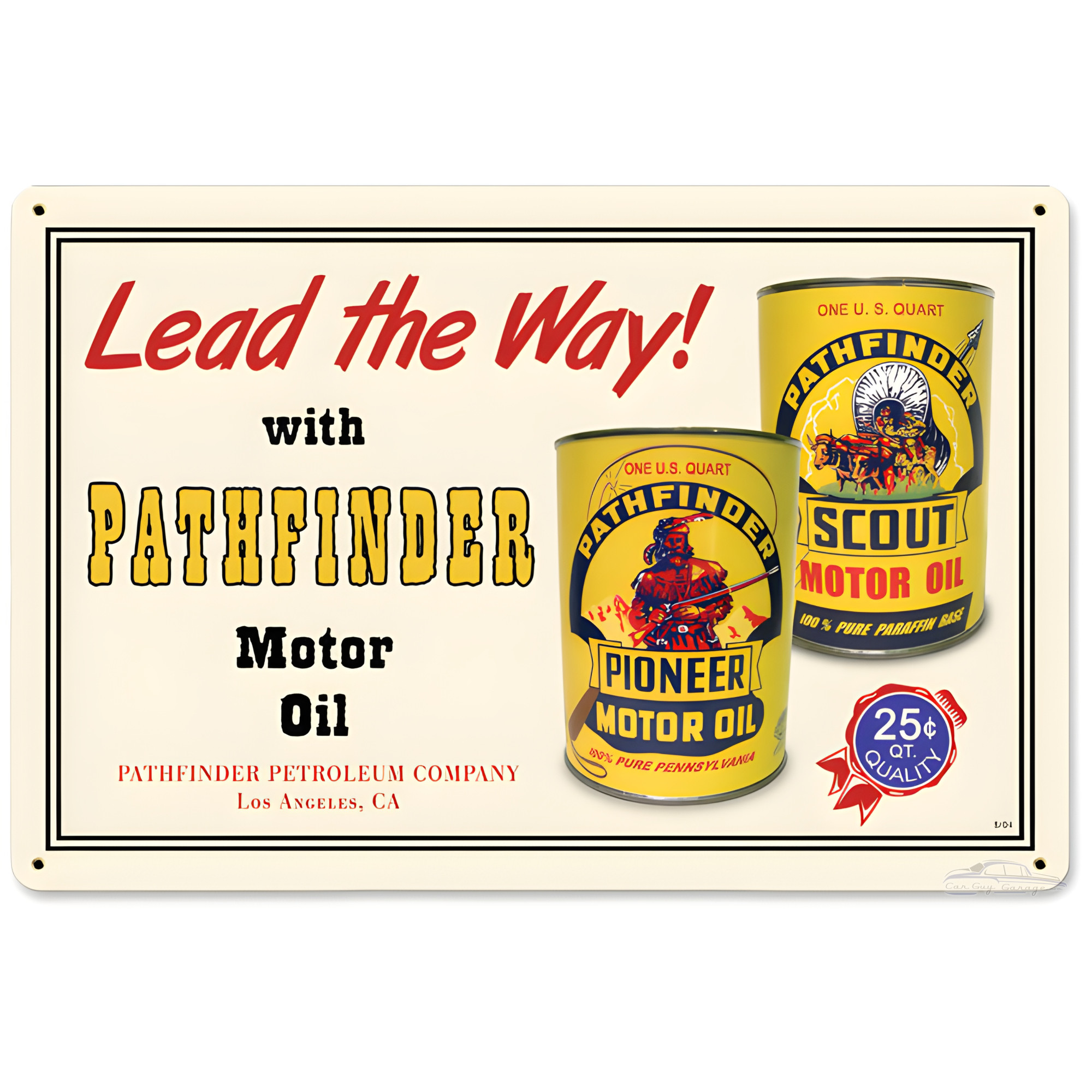 Pathfinder Oil Metal Sign - Durable 18"x12" USA Made Decor