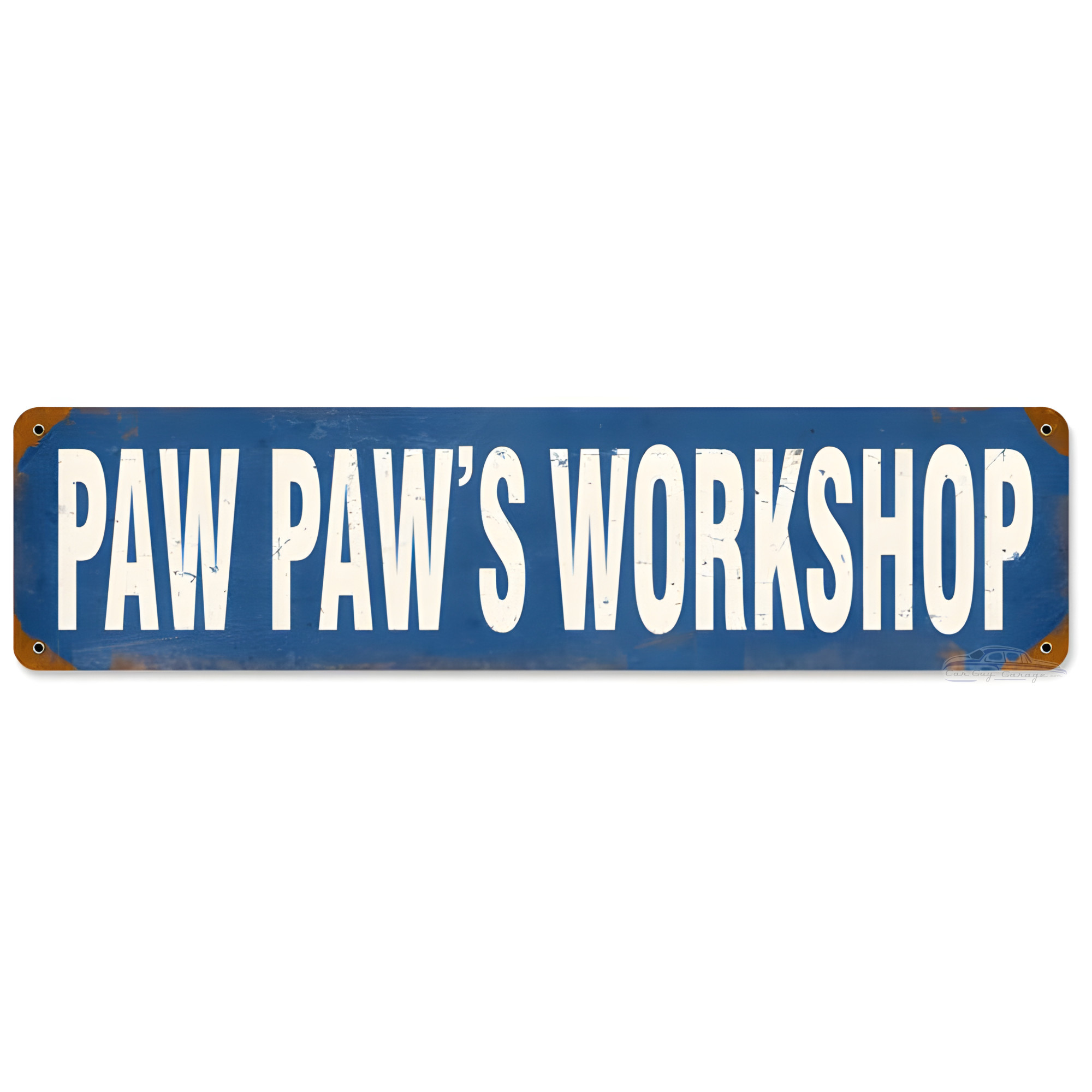 Paw Paw's Workshop Metal Sign - Vintage 5"x20" USA Made