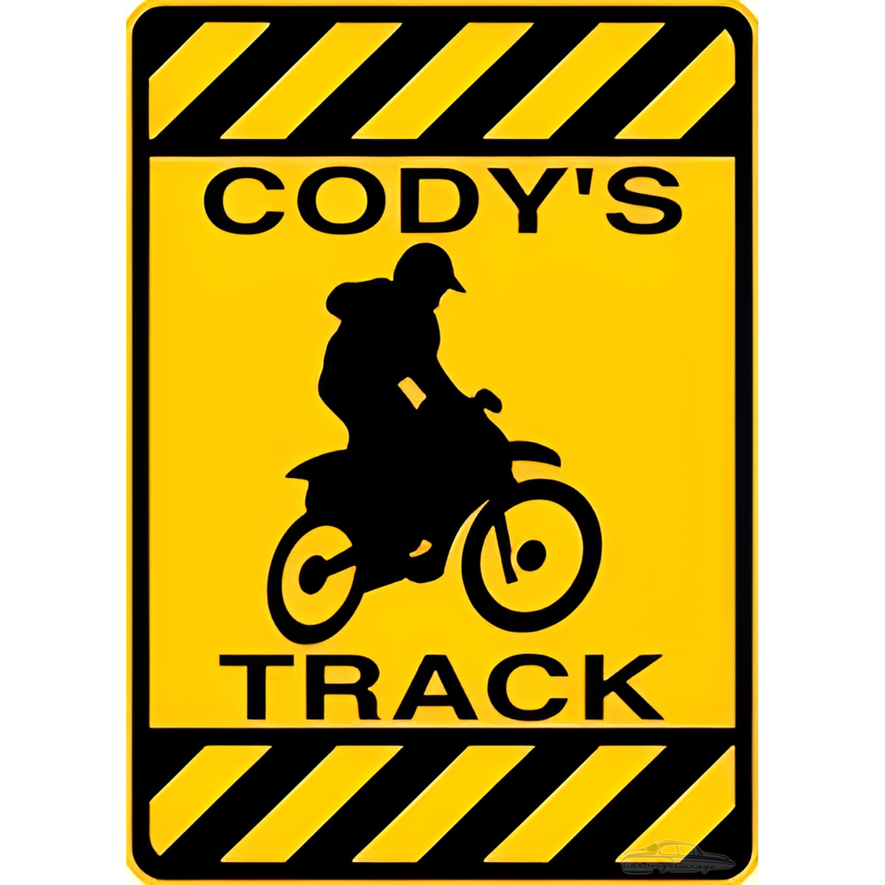 Personalized Aluminum Track Sign - Customizable, Weatherproof Gift