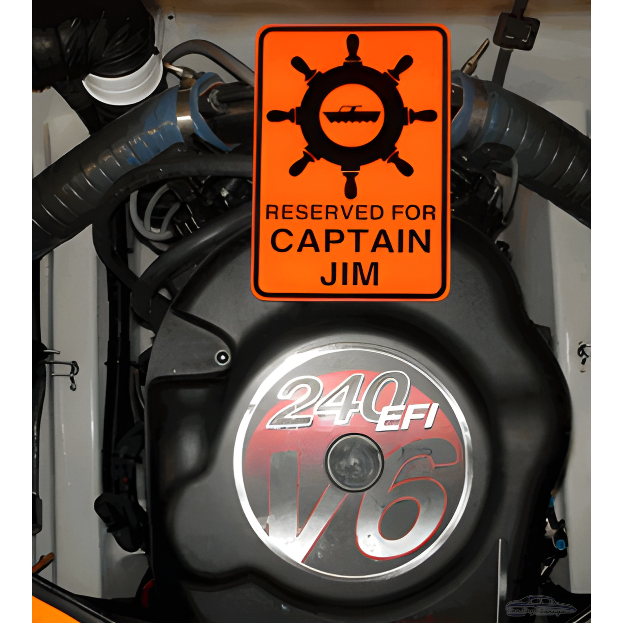 Personalized Aluminum Captain Sign - Customizable & Durable