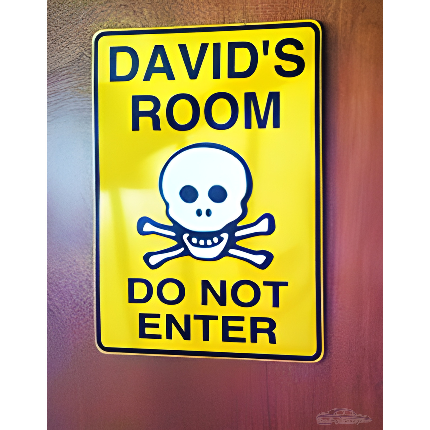 Personalized Aluminum Skull Sign - Custom Made, Weatherproof