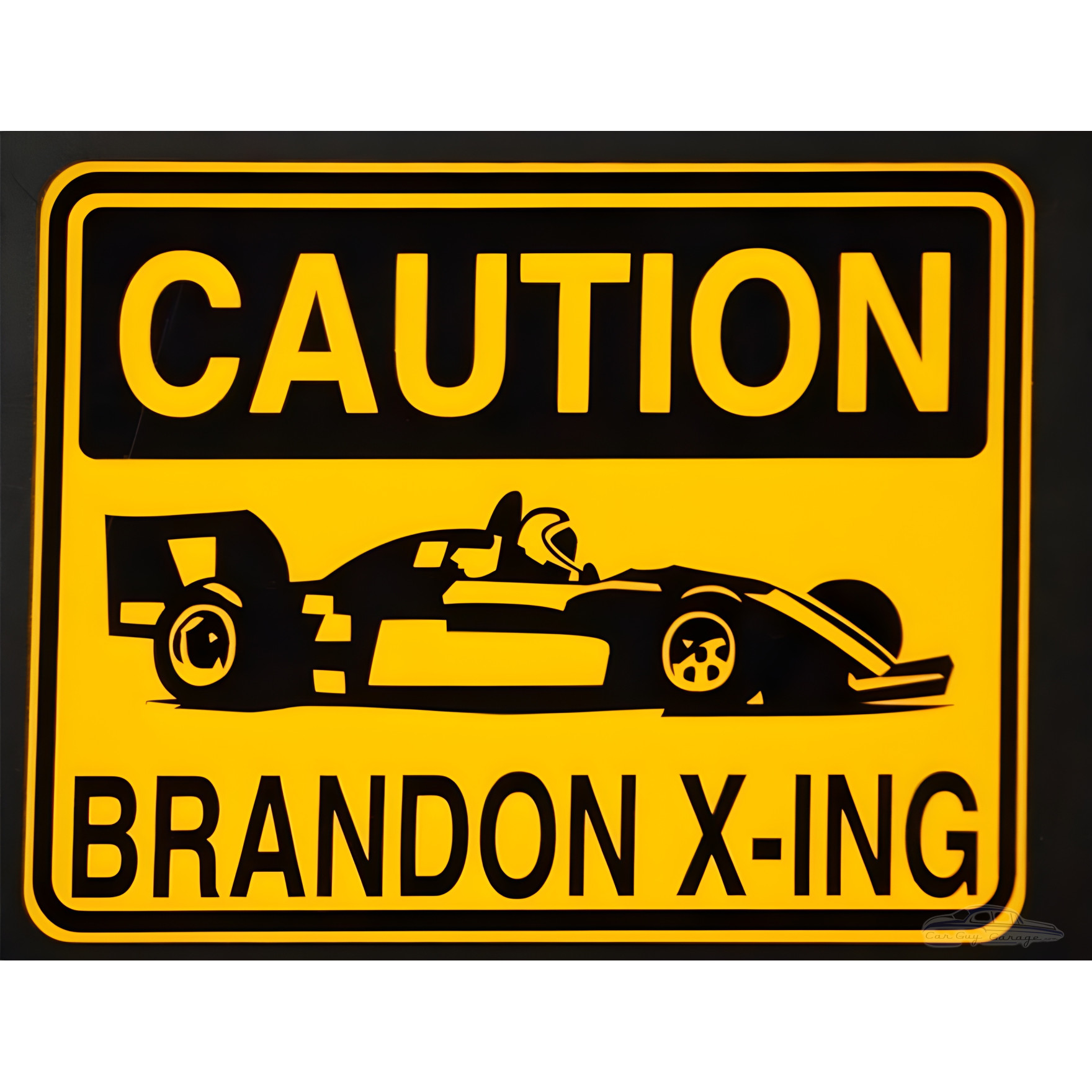 Personalized Open Wheel Racer Sign - Custom Aluminum Decor