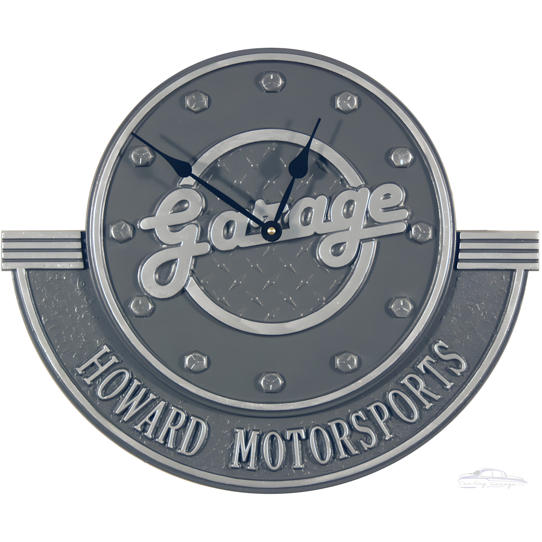 Personalized Cast Aluminum Plaque Clock - Durable & Customizable