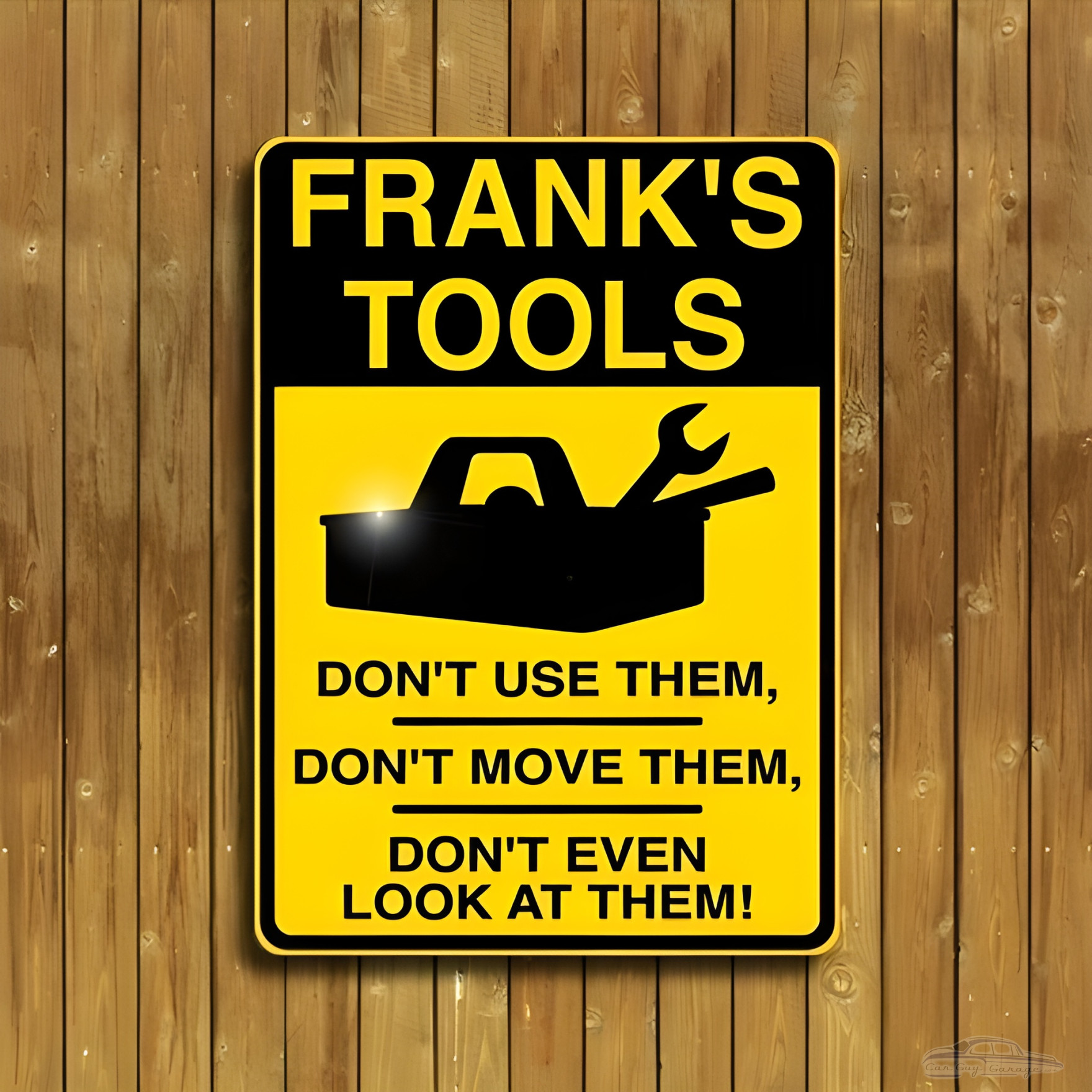 Personalized Tools Sign - Custom Name, Color & Size Options