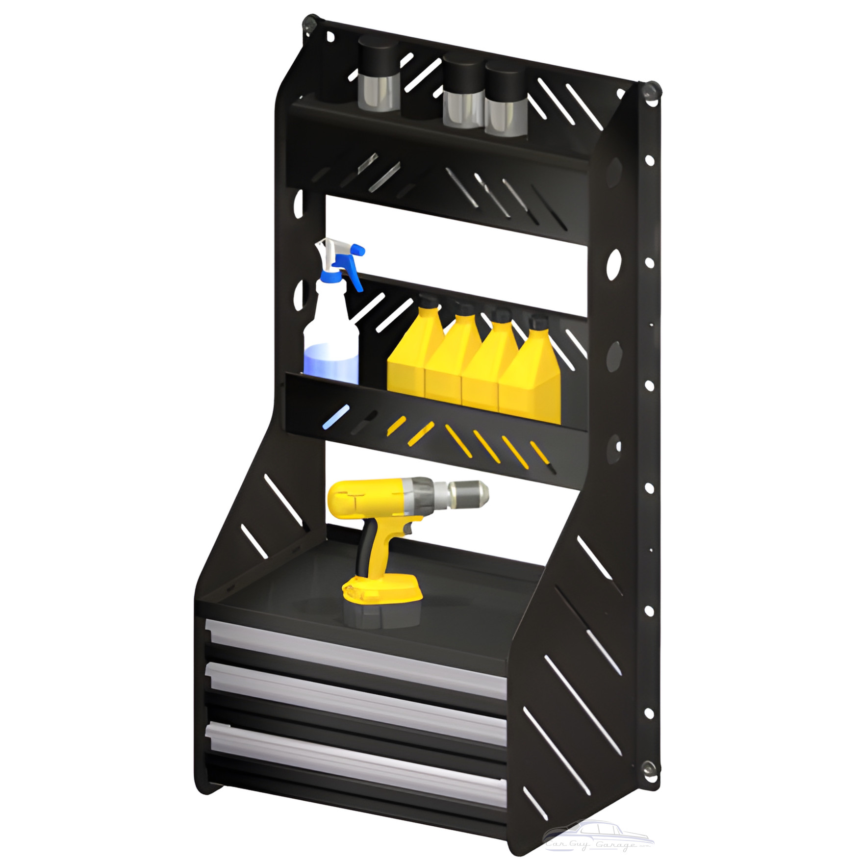 Premium Aluminum 3-Drawer Cabinet Rack - Durable & Sleek Design