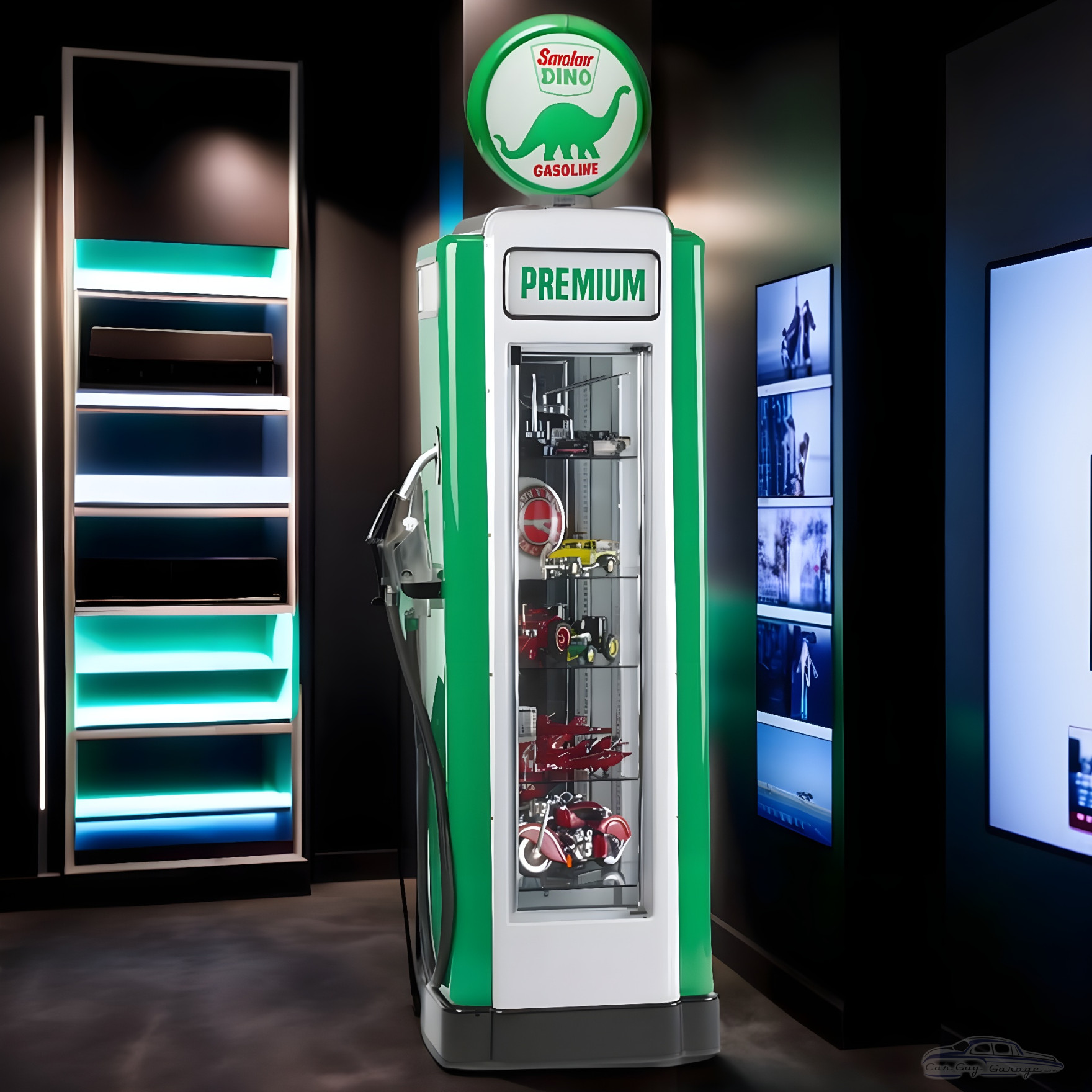 Sinclair Premium Display Case - Wayne 70 Gas Pump Replica