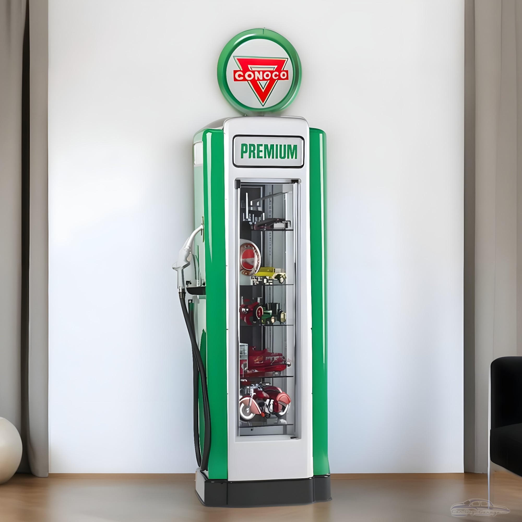 Conoco Premium Display Case - Wayne 70 Gas Pump Replica