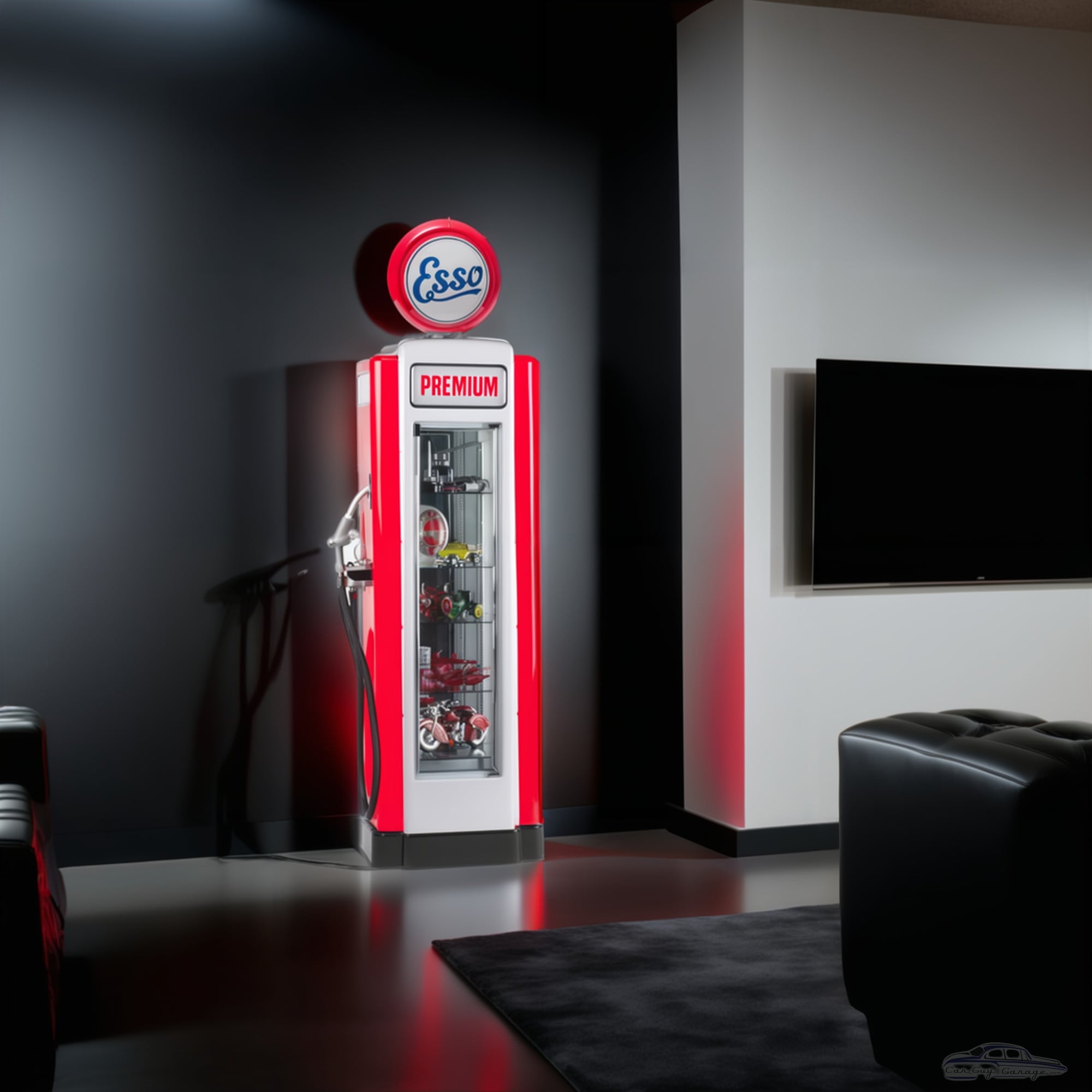 Esso Premium Display Case - Wayne 70 Gas Pump Replica