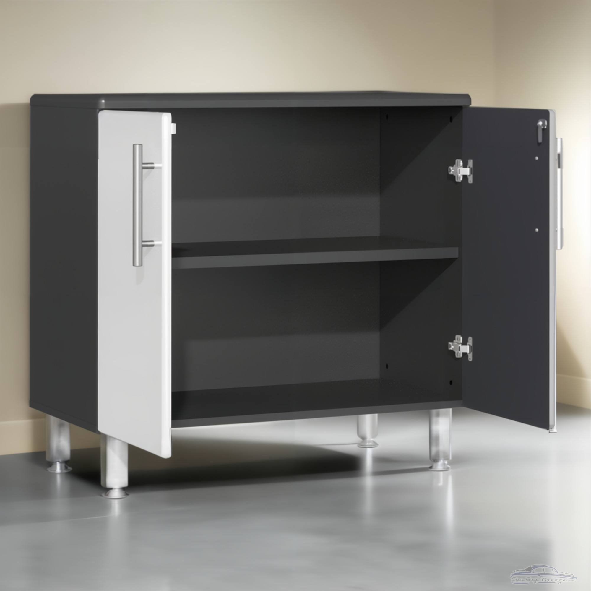 White Modular 3 Piece Workstation Kit - Elegant Garage Storage