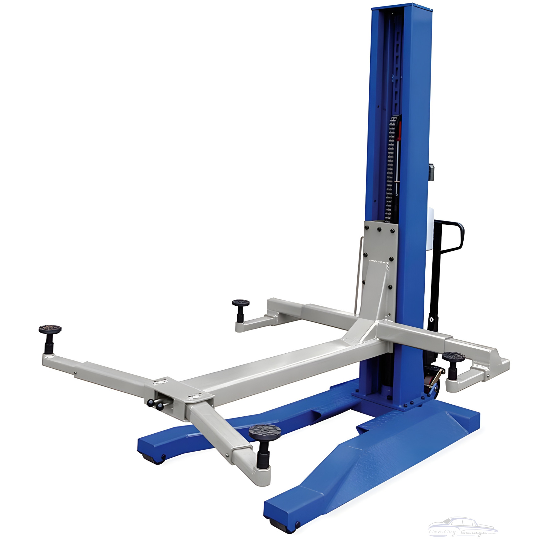 Mobile Single Post Car Lift - 6000 lbs Capacity, Low Profile